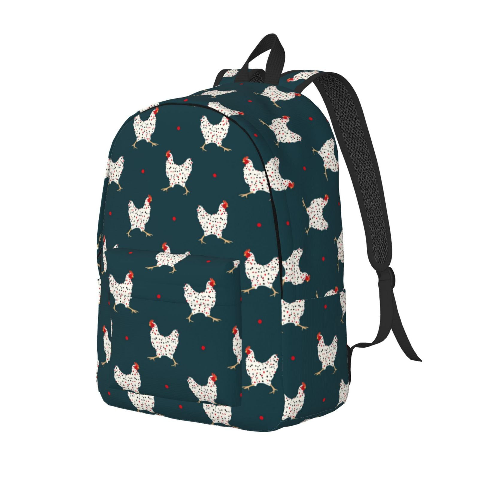 Yiaed Funny Chicken Print Print Laptop Backpack Travel Canvas Backpack ...