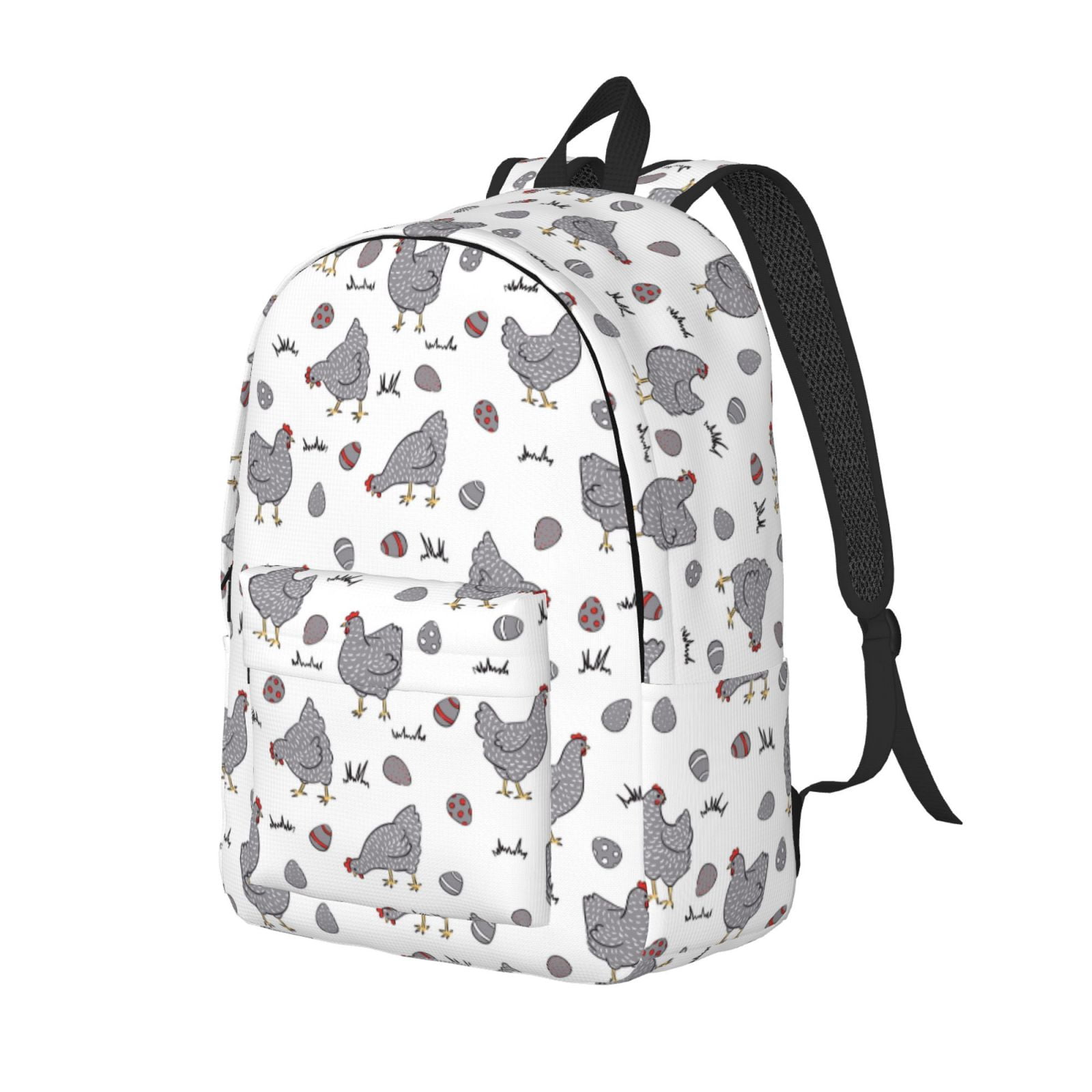 Yiaed Funny Chicken Print Print Laptop Backpack Travel Canvas Backpack ...