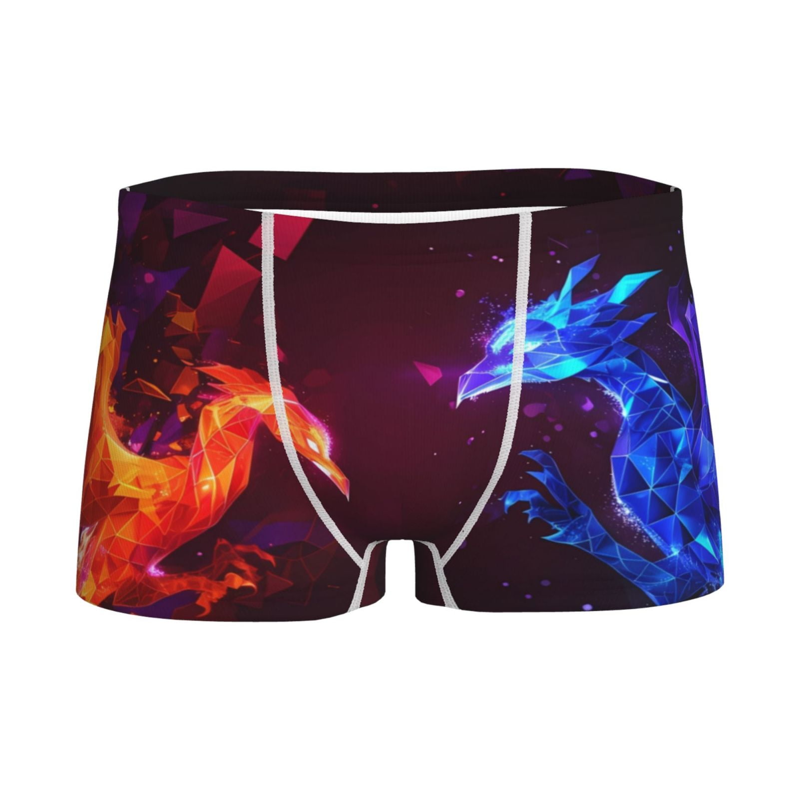 Yiaed Futuristic Red And Blue Bird Print Boys' Boxer Briefs Cotton ...