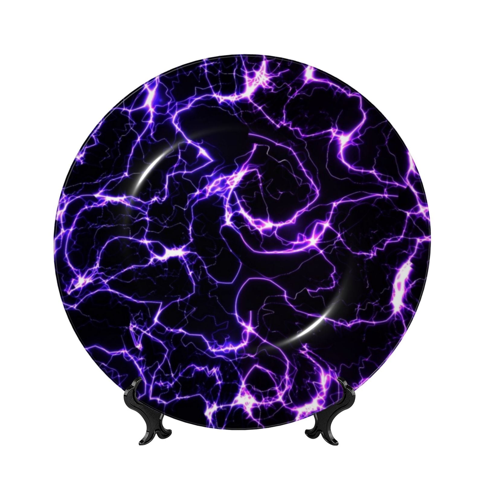 Yiaed Galaxy Lightning Print Bone China Decorative Plate Ceramic Dinner ...