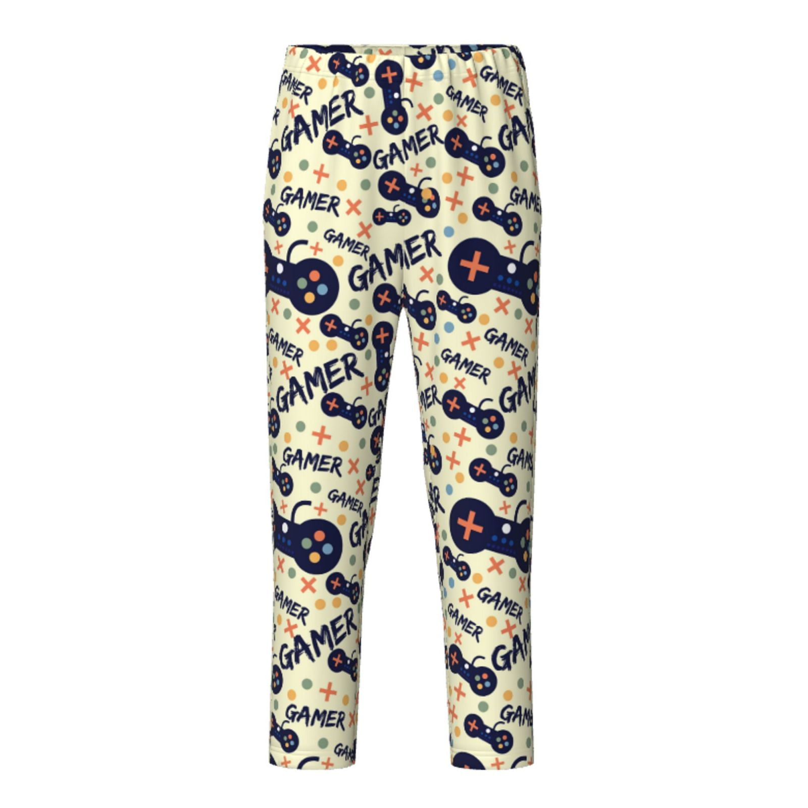 Yiaed Game Controller Print Teenagers' Lounge Pants, Loose PJ Bottoms ...