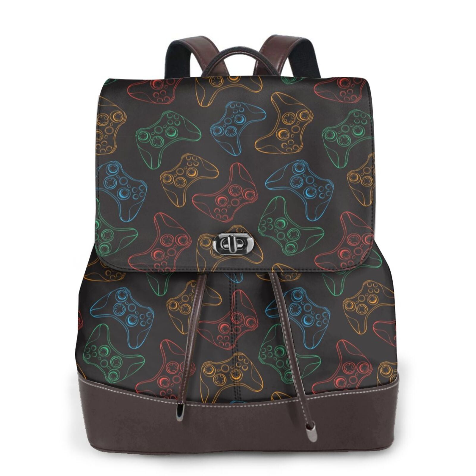 Yiaed Gamepad Joystick Game Print Laptop Backpack for Women Slim ...