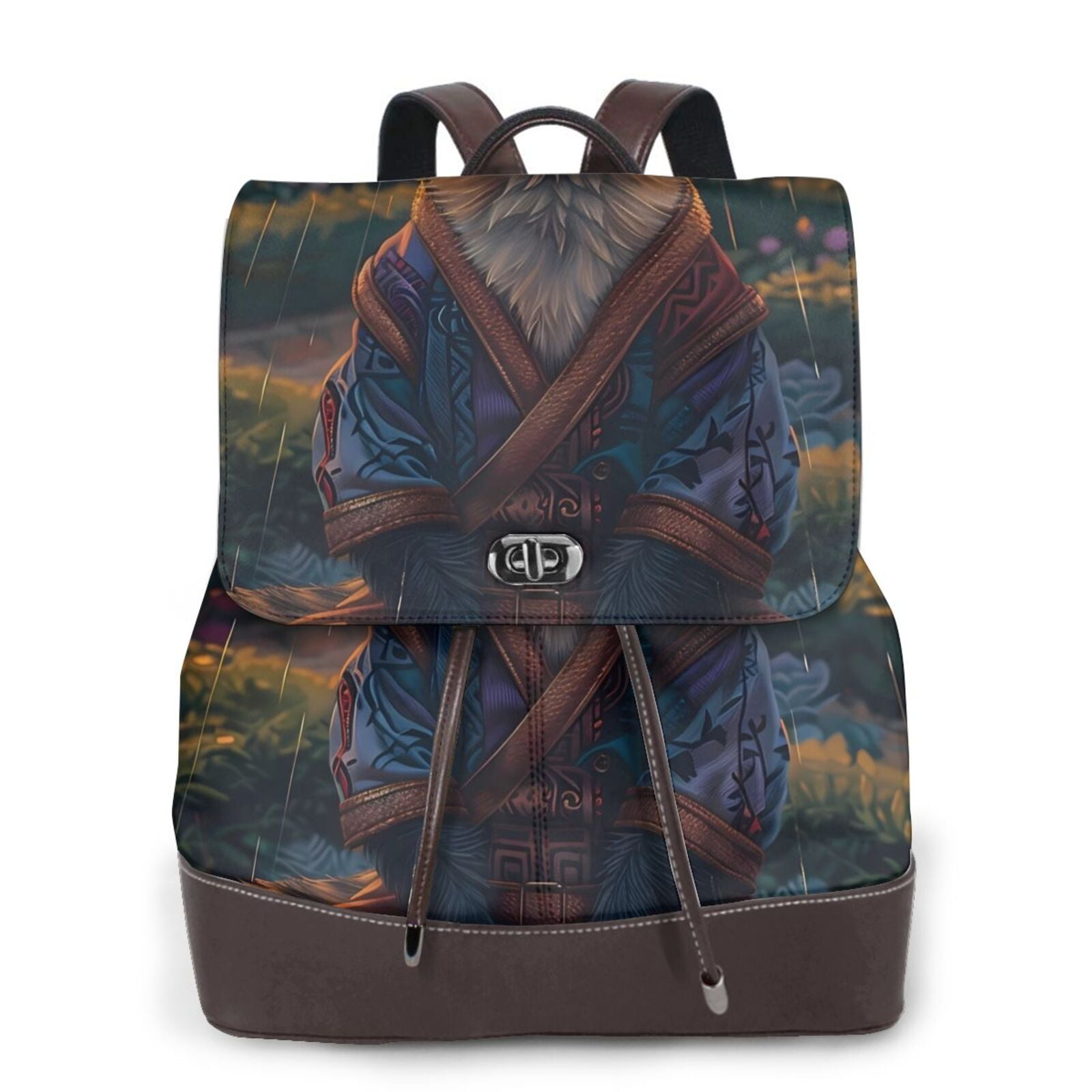 Yiaed Garden Meditating Weasel Print Laptop Backpack for Women Slim ...