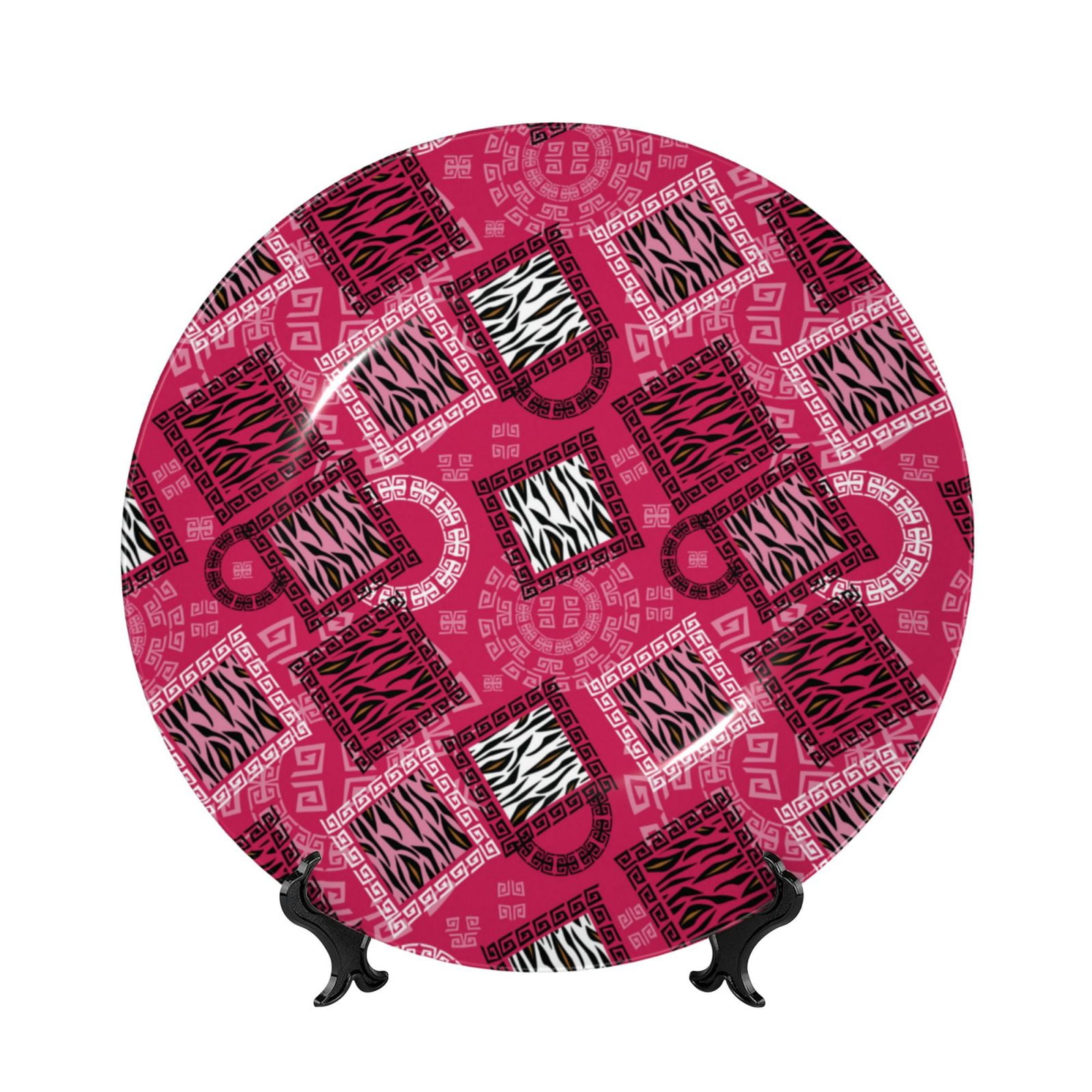 Yiaed Geometry Print Bone China Decorative Plate Ceramic Dinner Plates ...