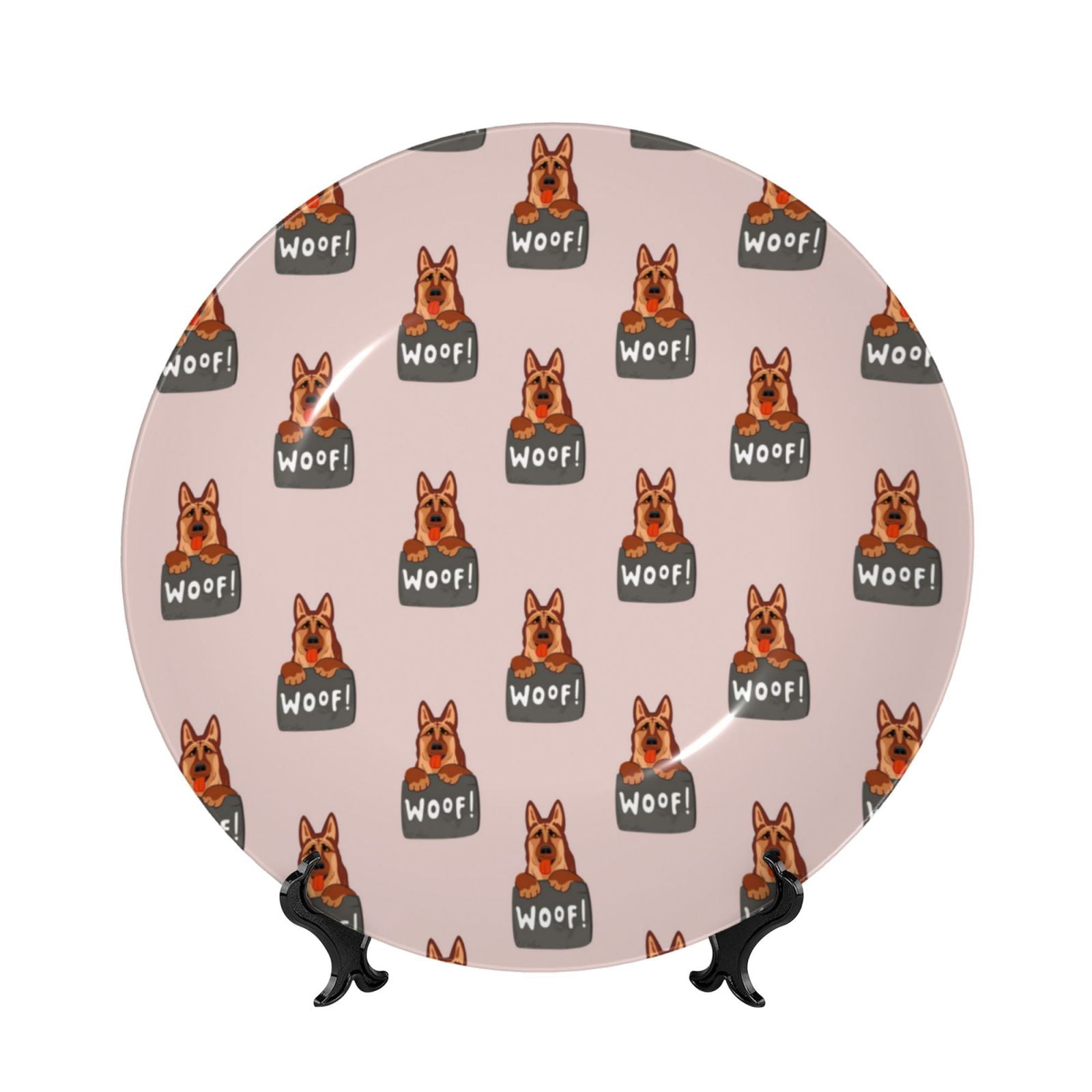 Yiaed German Shepherd Dog Print Bone China Decorative Plate Ceramic ...