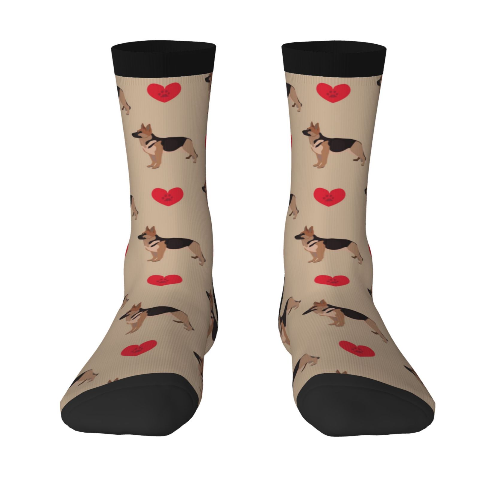 Yiaed German Shepherd Dog Print Great elasticity Crew Socks Sports ...