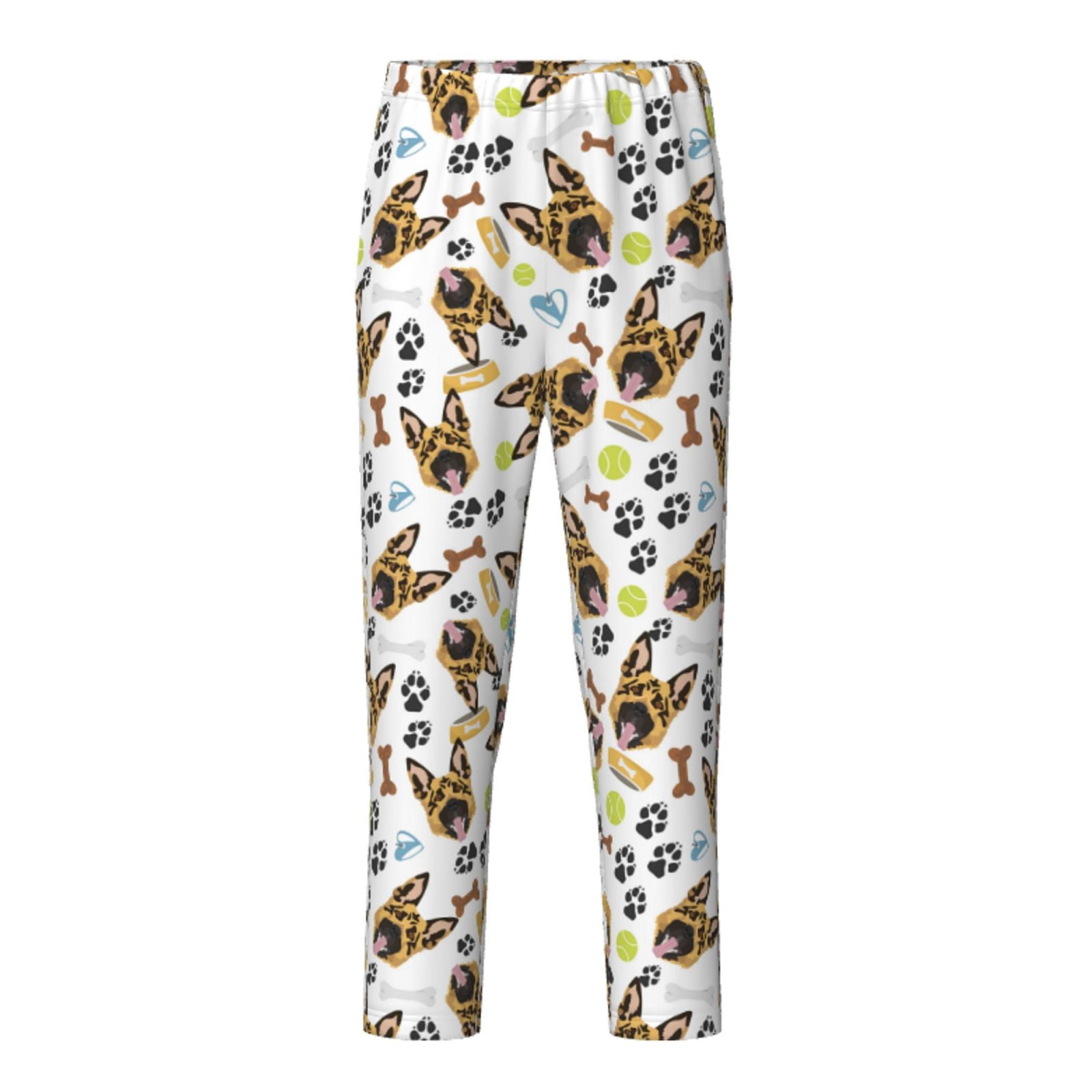 Yiaed German Shepherd Dog Print Teenagers' Lounge Pants, Loose PJ ...