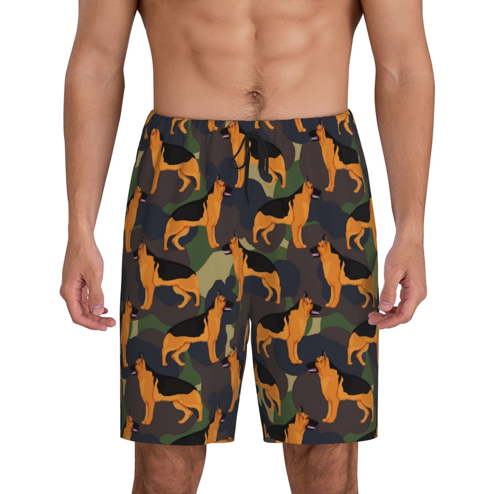 Yiaed German Shepherd Dog for Men's Soft Sleep Pajama Short Lounging ...