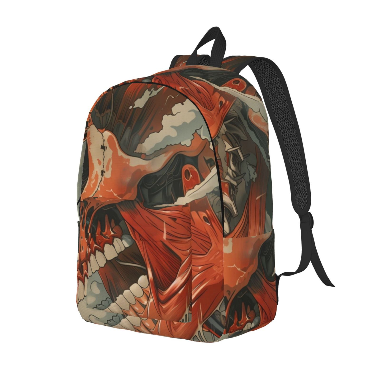 Yiaed Gigantic Skull In Clouds Print Laptop Backpack Travel Canvas ...