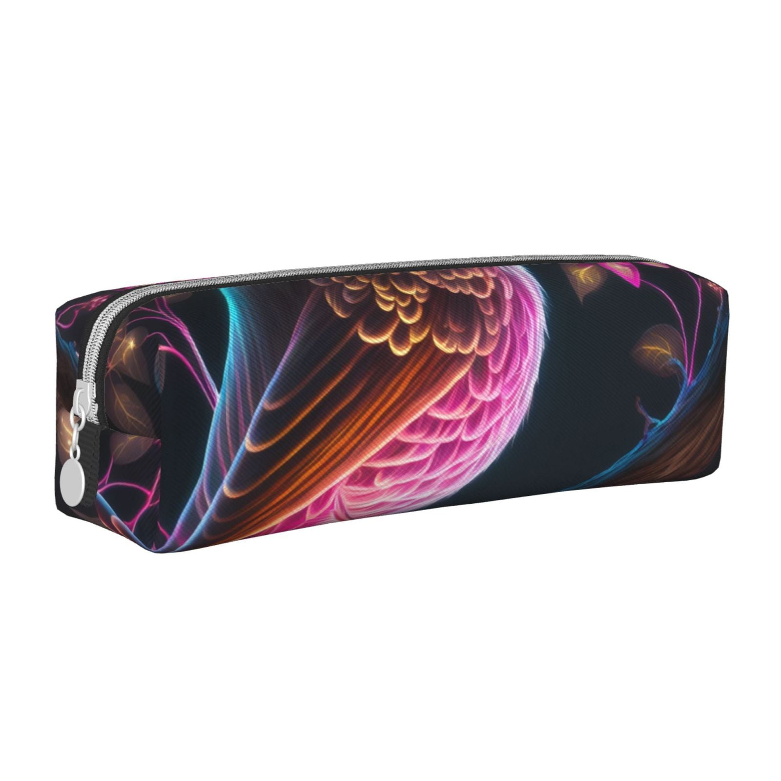 Yiaed Glowing Leaf Bird Print Leather Pencil Case - Leather Pen Pencil ...