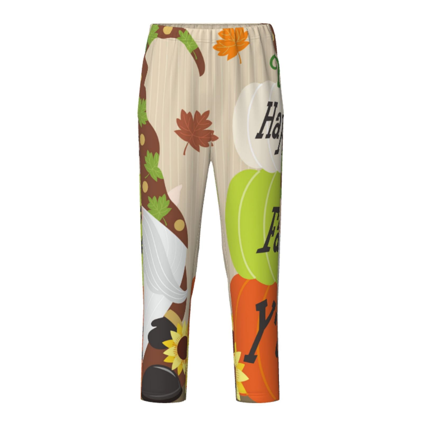 Yiaed Gnome Happy Fall Print Teenagers' Lounge Pants, Loose PJ Bottoms ...