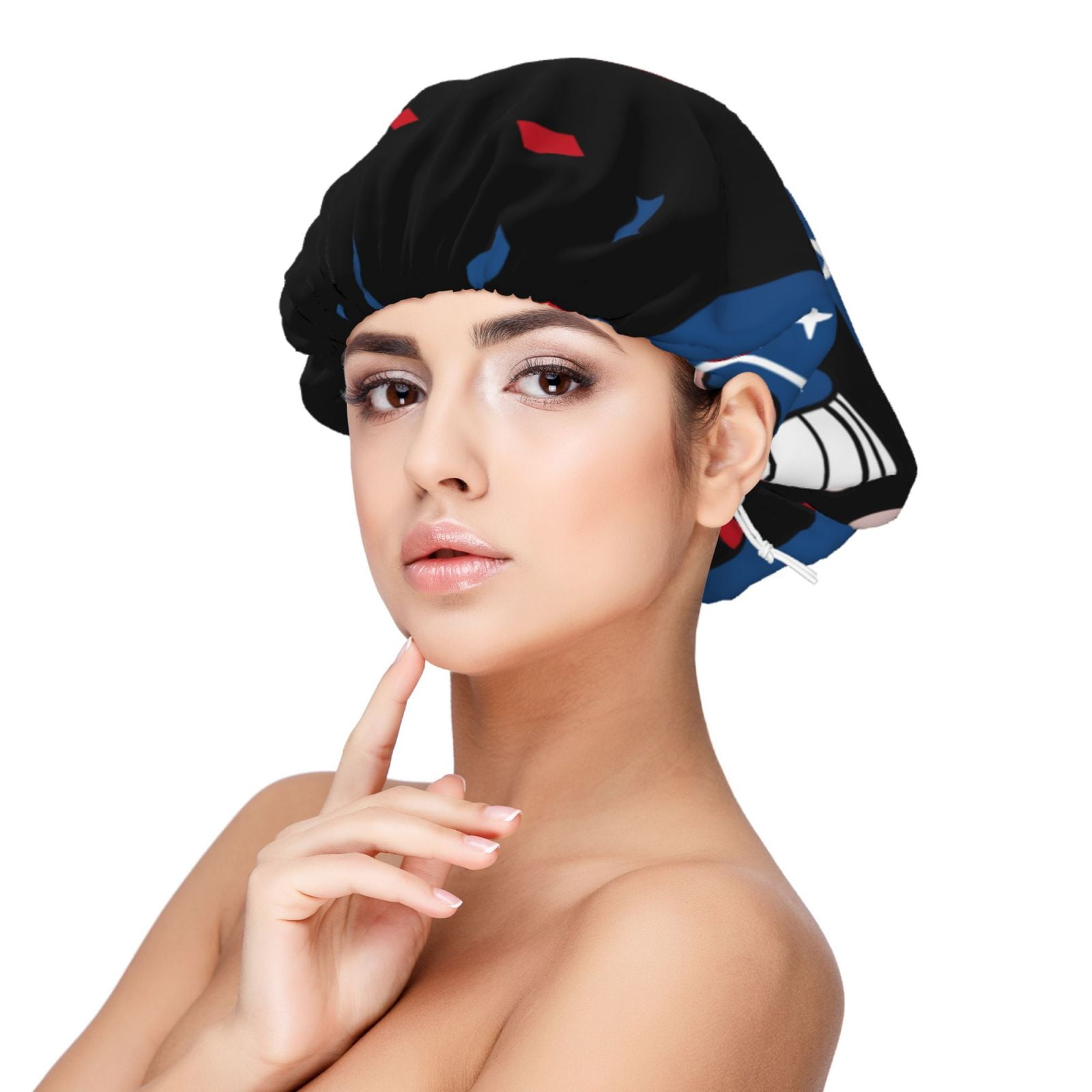 Yiaed Gnome Independence Day Print Satin Bonnet Silk Bonnet Hair Bonnet ...