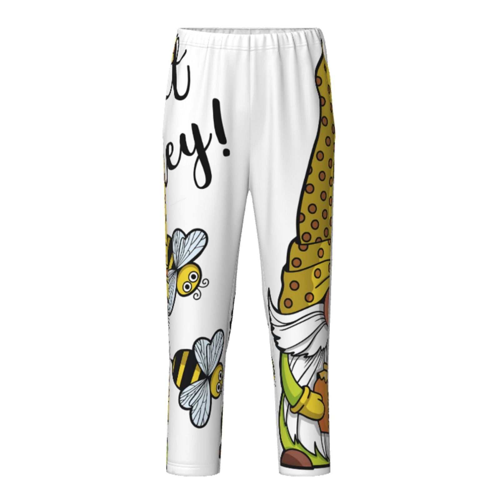 Yiaed Gnome Sweet Honey Print Teenagers' Lounge Pants, Loose PJ Bottoms ...