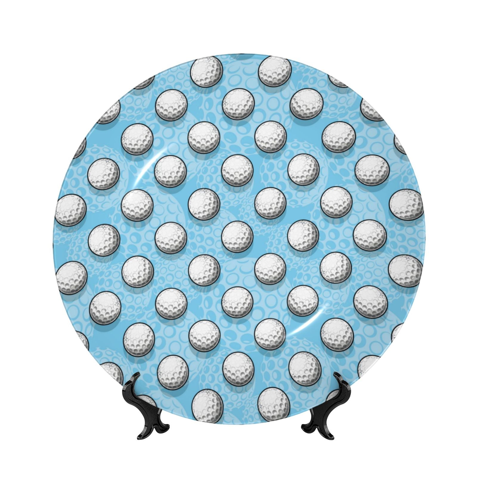 Yiaed Golf Balls 1 Print Bone China Decorative Plate Ceramic Dinner ...
