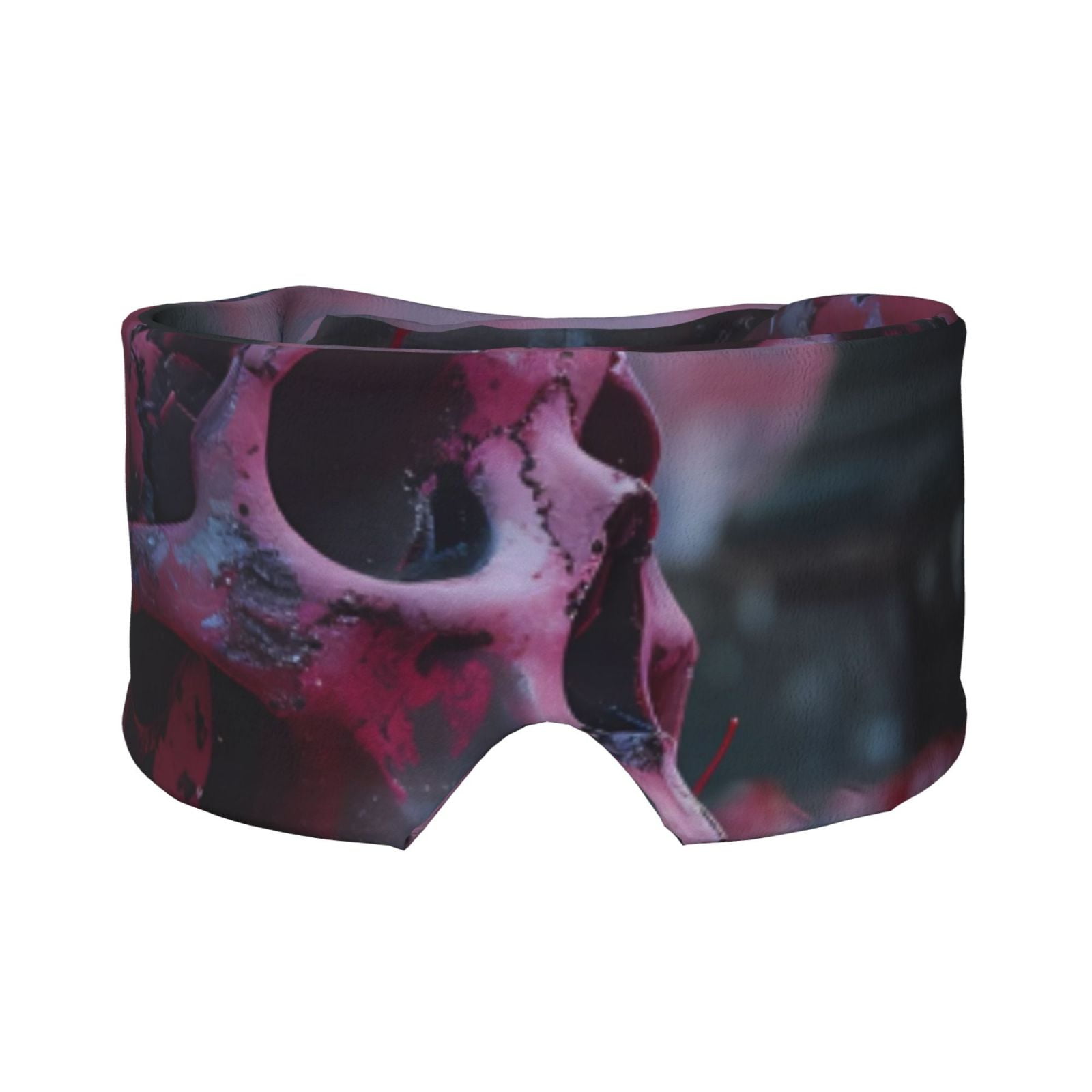 Yiaed Gothic Red Skull Cemetery Print Sleep Mask Blackout - Soft Eye ...