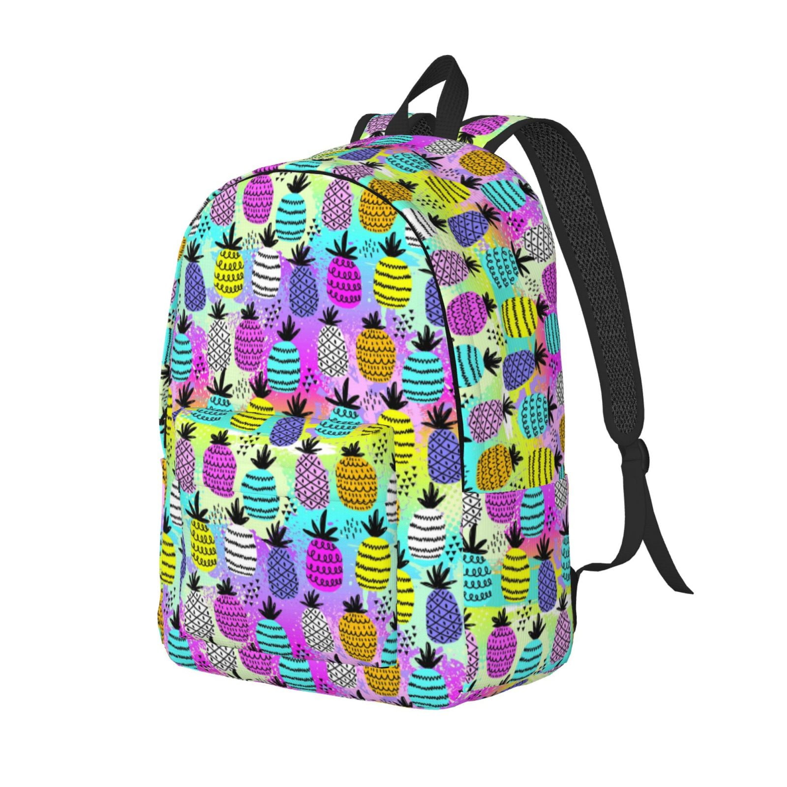 Yiaed Graffiti Pineapples Print Print Laptop Backpack Travel Canvas ...