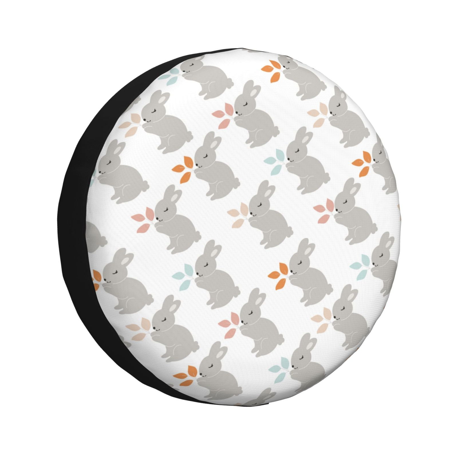 Yiaed Gray Rabbit Print Tire Wheel Cover, Waterproof Spare Tire Cover ...