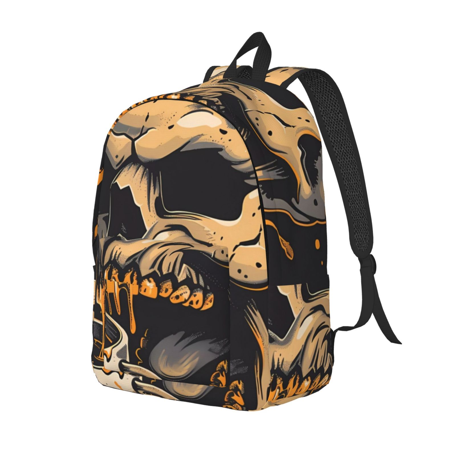Yiaed Grim Coffee Skull Print Laptop Backpack Travel Canvas Backpack ...