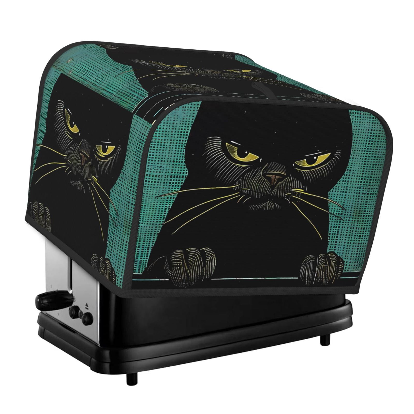 Yiaed Grumpy Cat Pianist Print 4 Slice Toaster Dust Cover Bread Machine ...