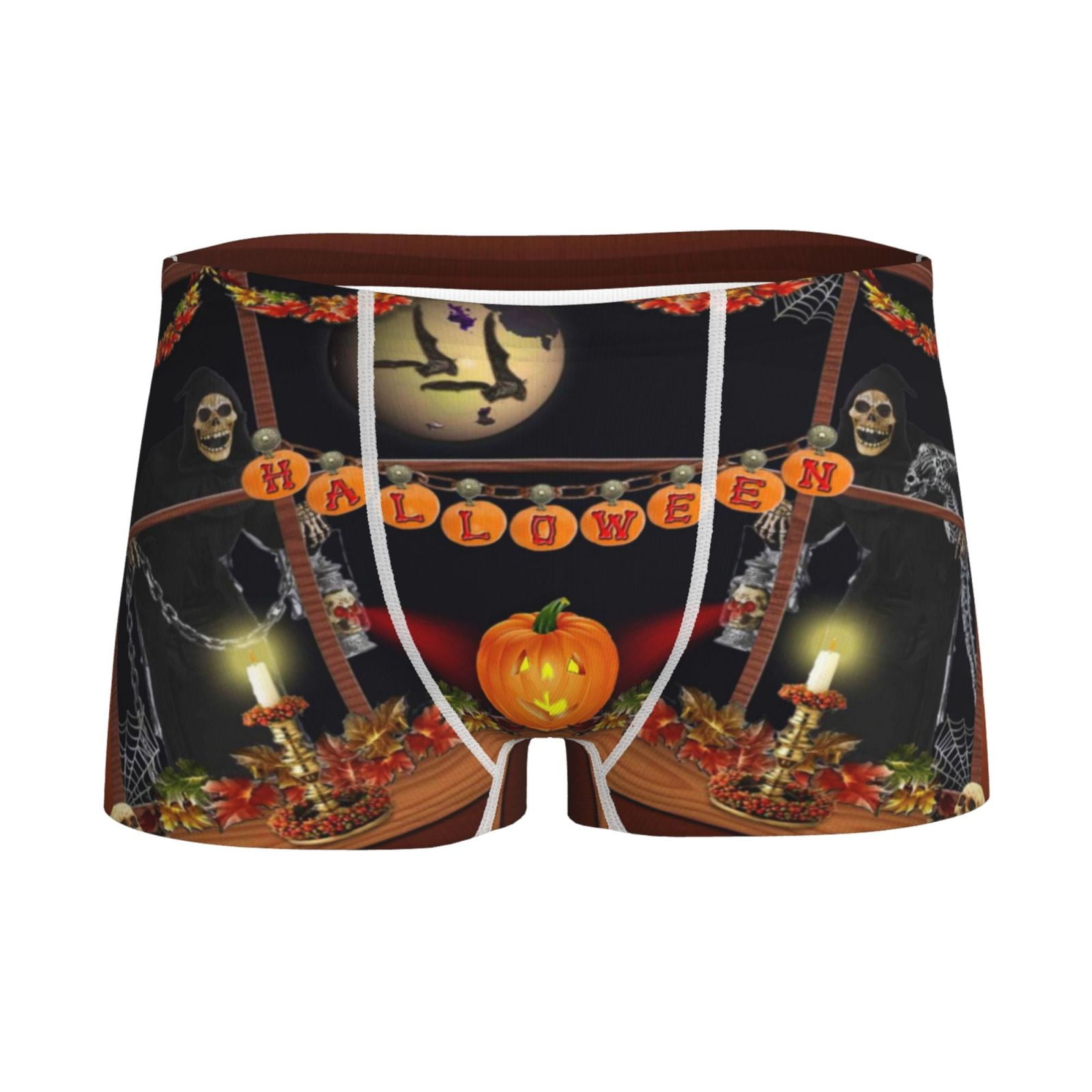 Yiaed Halloween Decoration Print Boys' Boxer Briefs Cotton Casual ...
