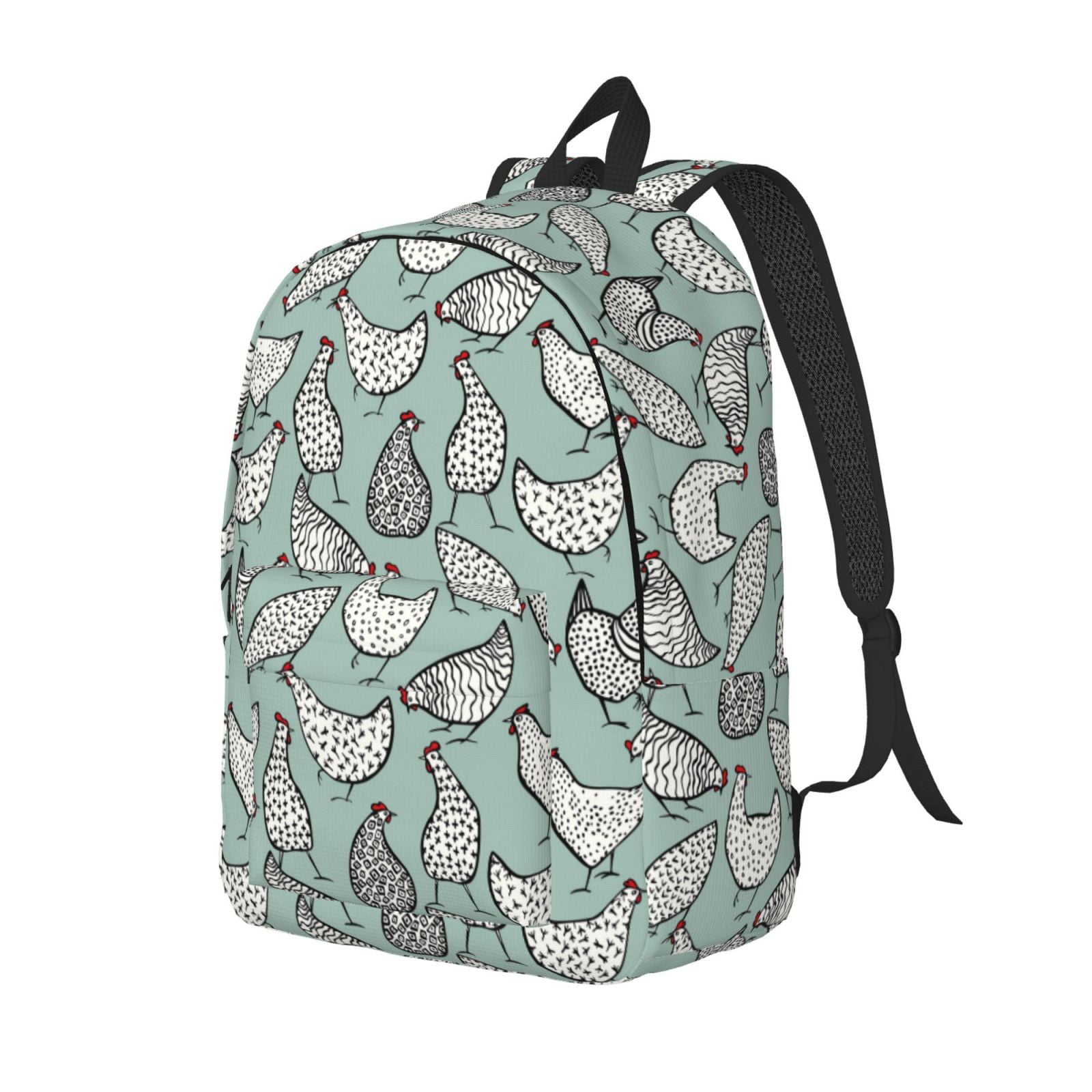 Yiaed Hand Drawn Chickens Print Print Laptop Backpack Travel Canvas ...