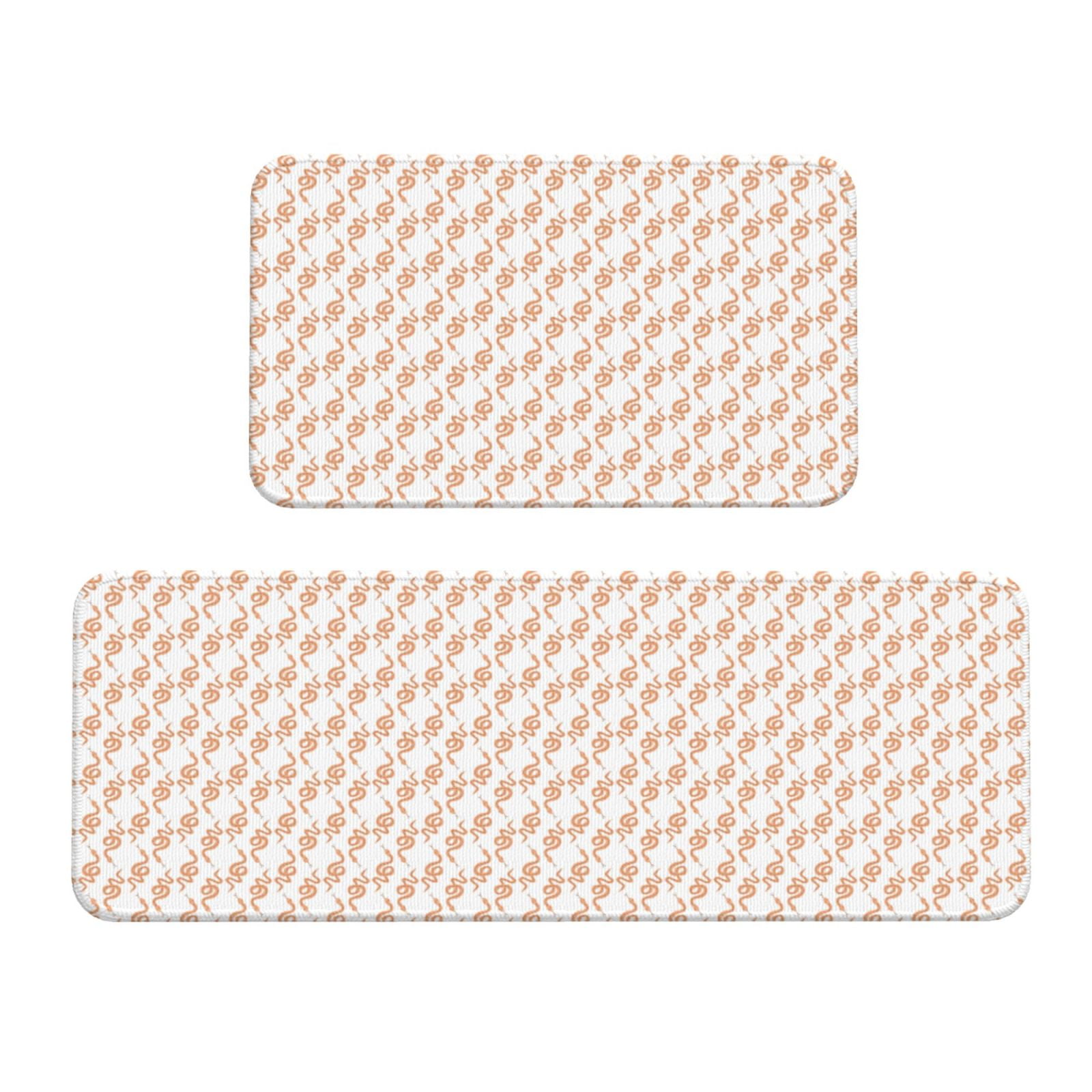 Yiaed Hand Drawn Snake Kitchen Rugs Sets of 2 Kitchen Mats Cushioned ...