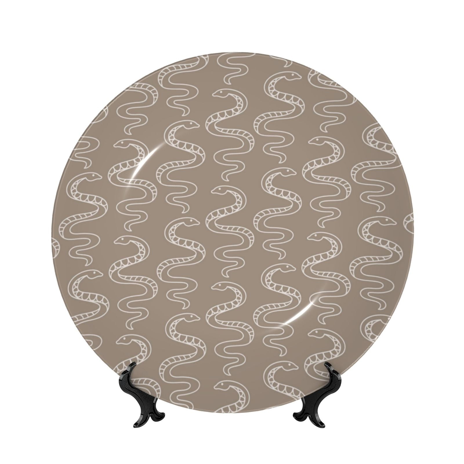 Yiaed Hand Drawn Snake Print Bone China Decorative Plate Ceramic Dinner ...