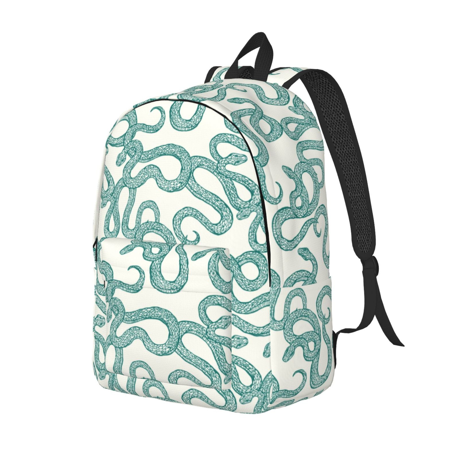 Yiaed Hand Drawn Snake Print Print Laptop Backpack Travel Canvas ...