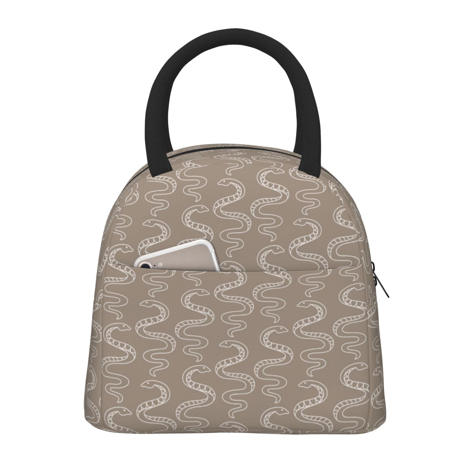 Yiaed Hand Drawn Snake Print Lunch Bag Adult Insulated Lunch Box ...