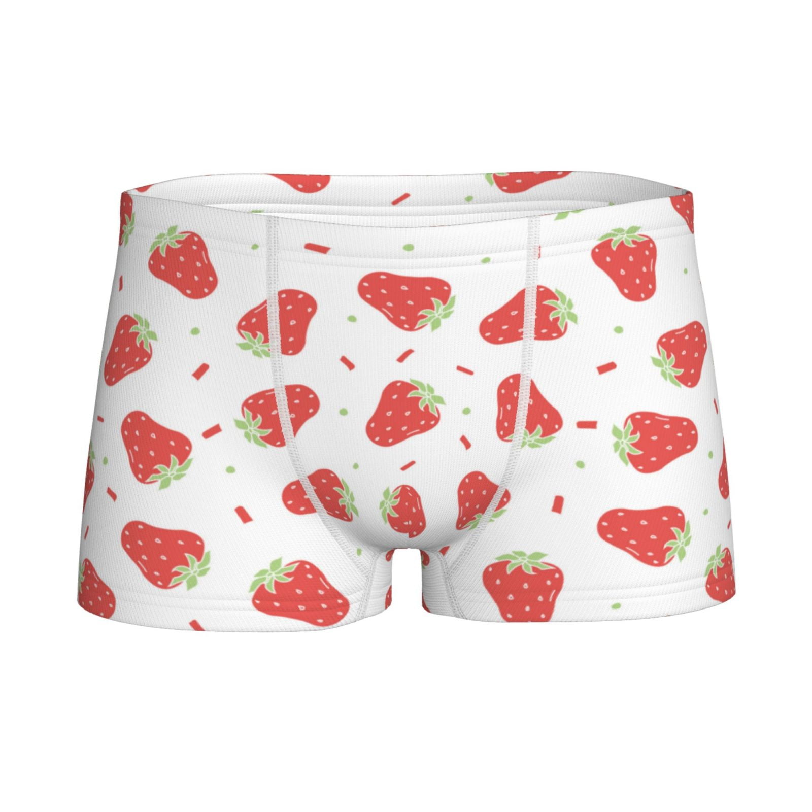 Yiaed Hand Drawn Strawberry Print Boys' Boxer Briefs Cotton Casual ...