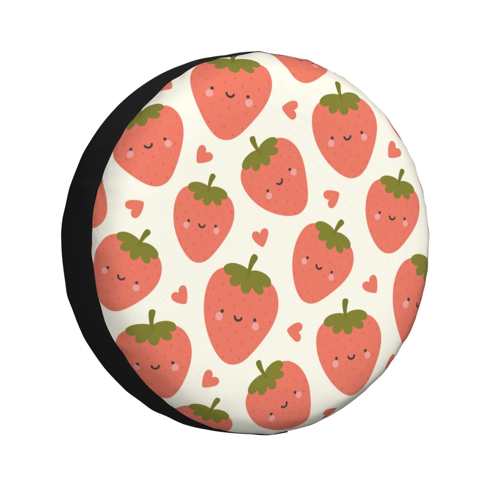 Yiaed Hand Drawn Strawberry Print Tire Wheel Cover, Waterproof Spare ...