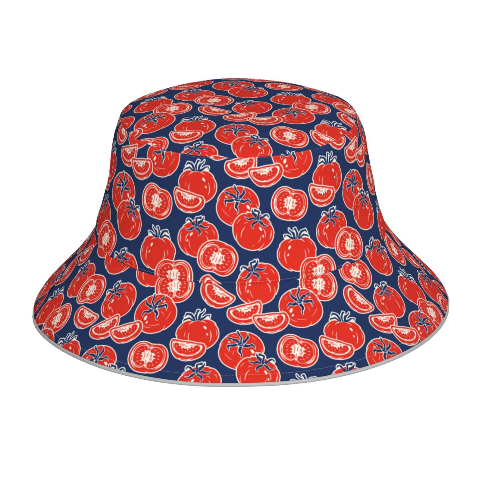 Yiaed Hand Drawn Tomatoes Print Reflective Stripe Bucket Hat Unisex ...
