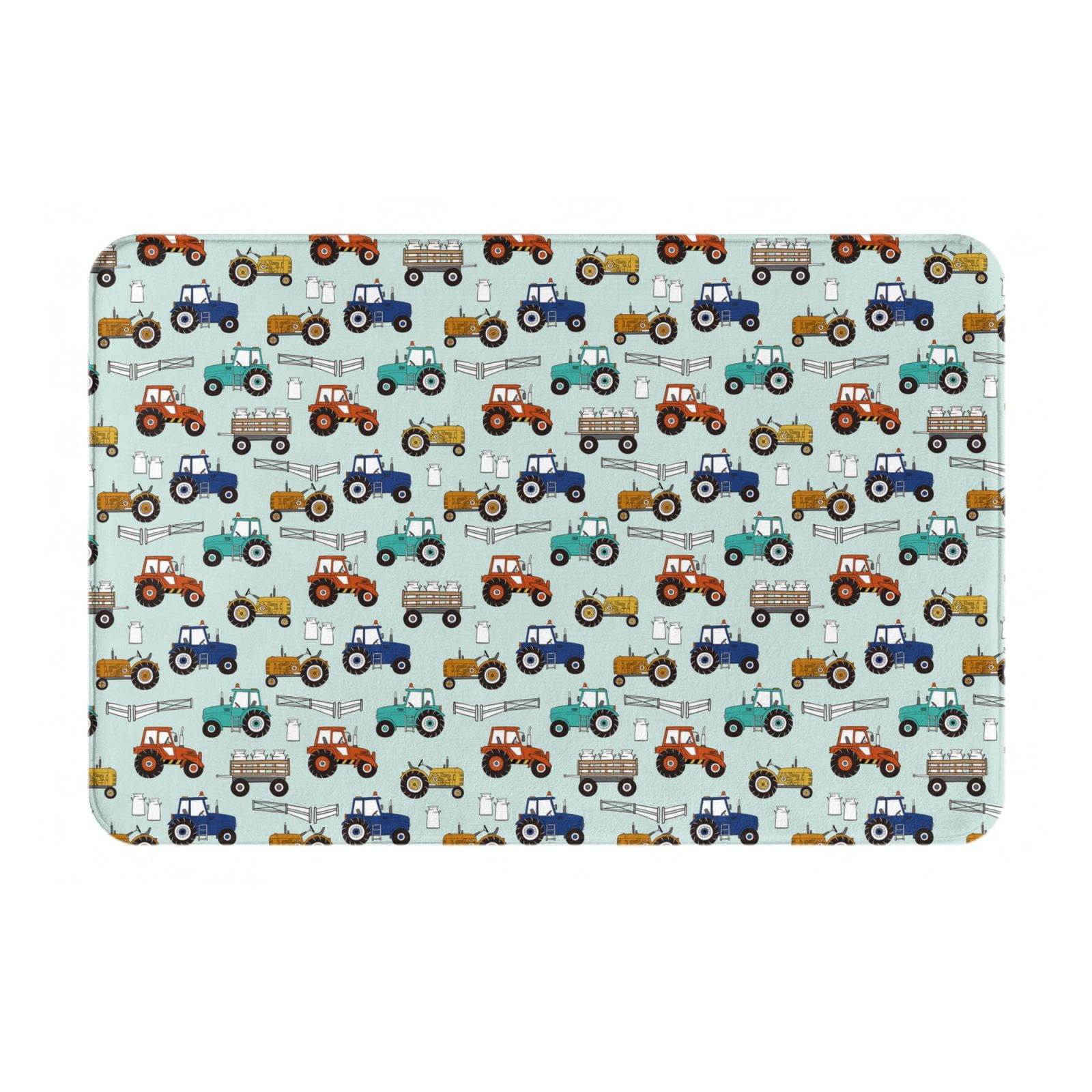 Yiaed Hand drawn tractors Print Flannel Doormat Mat Outdoor Indoor Door ...