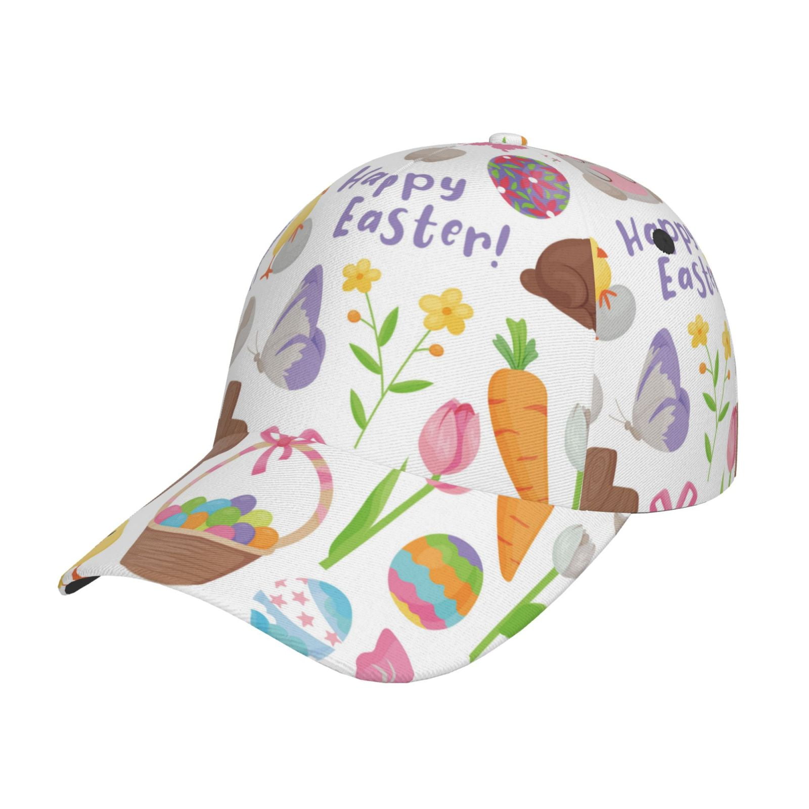 Yiaed Happy Easter1 Print Cap Adjustable Size for Running Workouts and ...