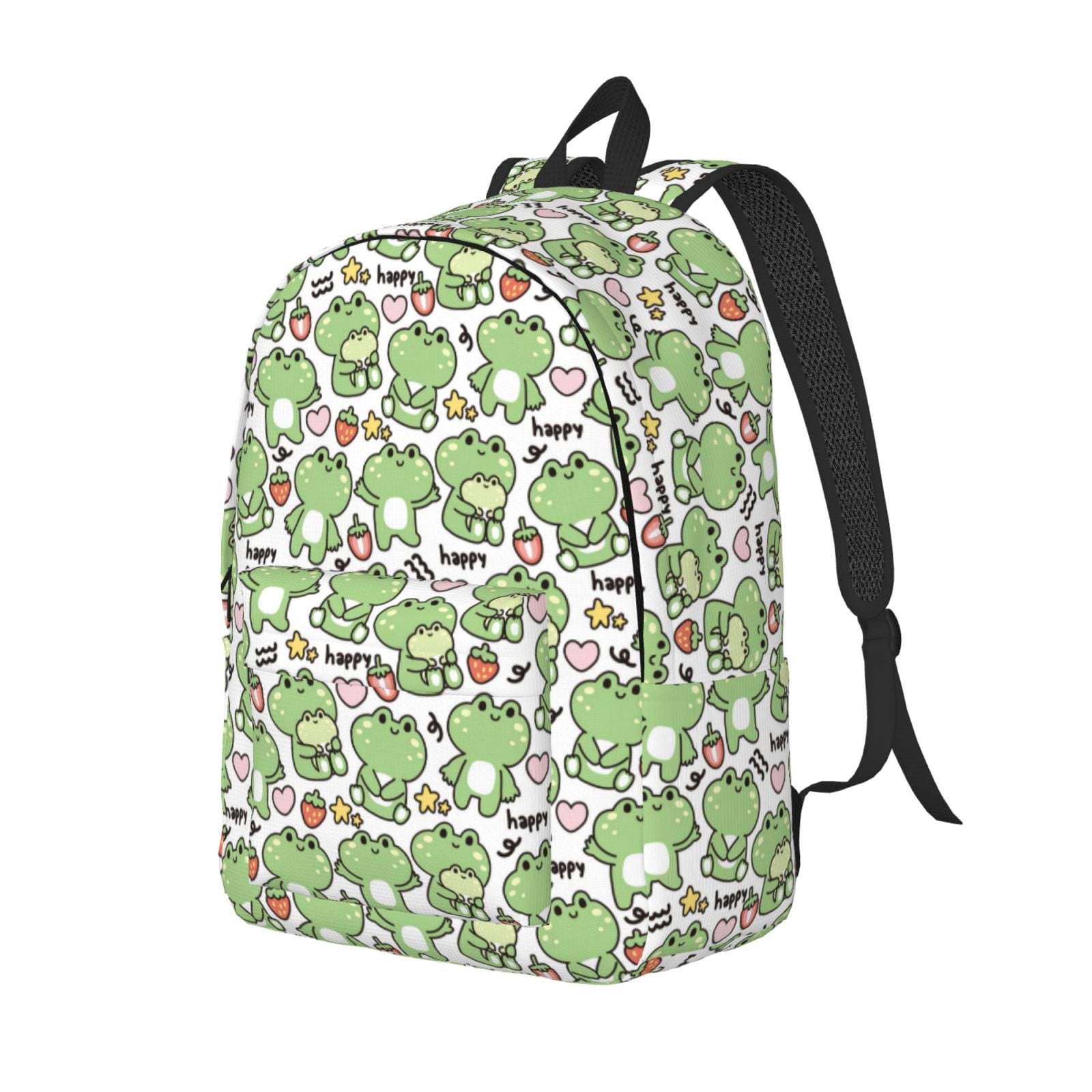 Yiaed Happy Frogs Print Laptop Backpack Travel Canvas Backpack Vintage ...