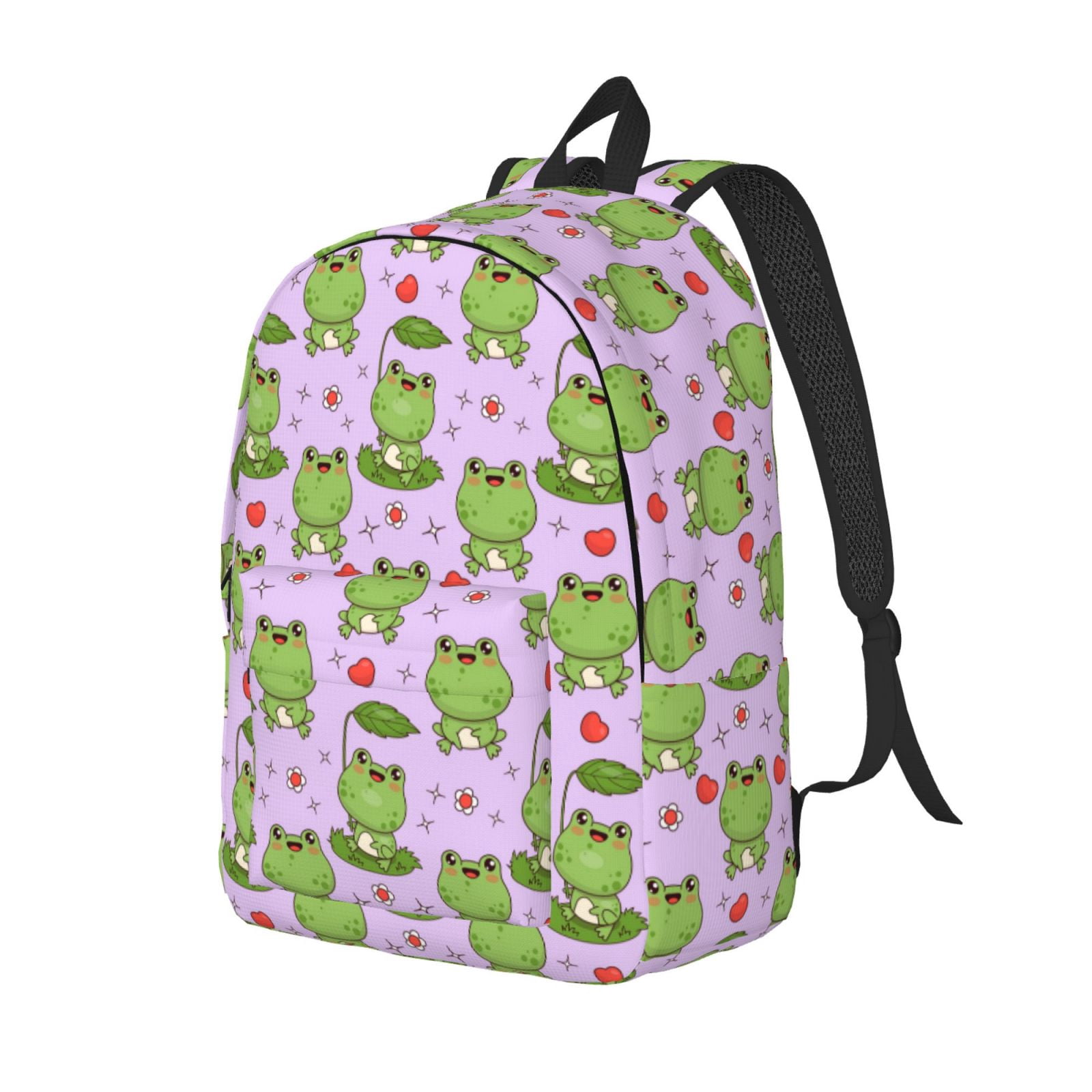 Yiaed Happy Frogs1 Print Laptop Backpack Travel Canvas Backpack Vintage ...