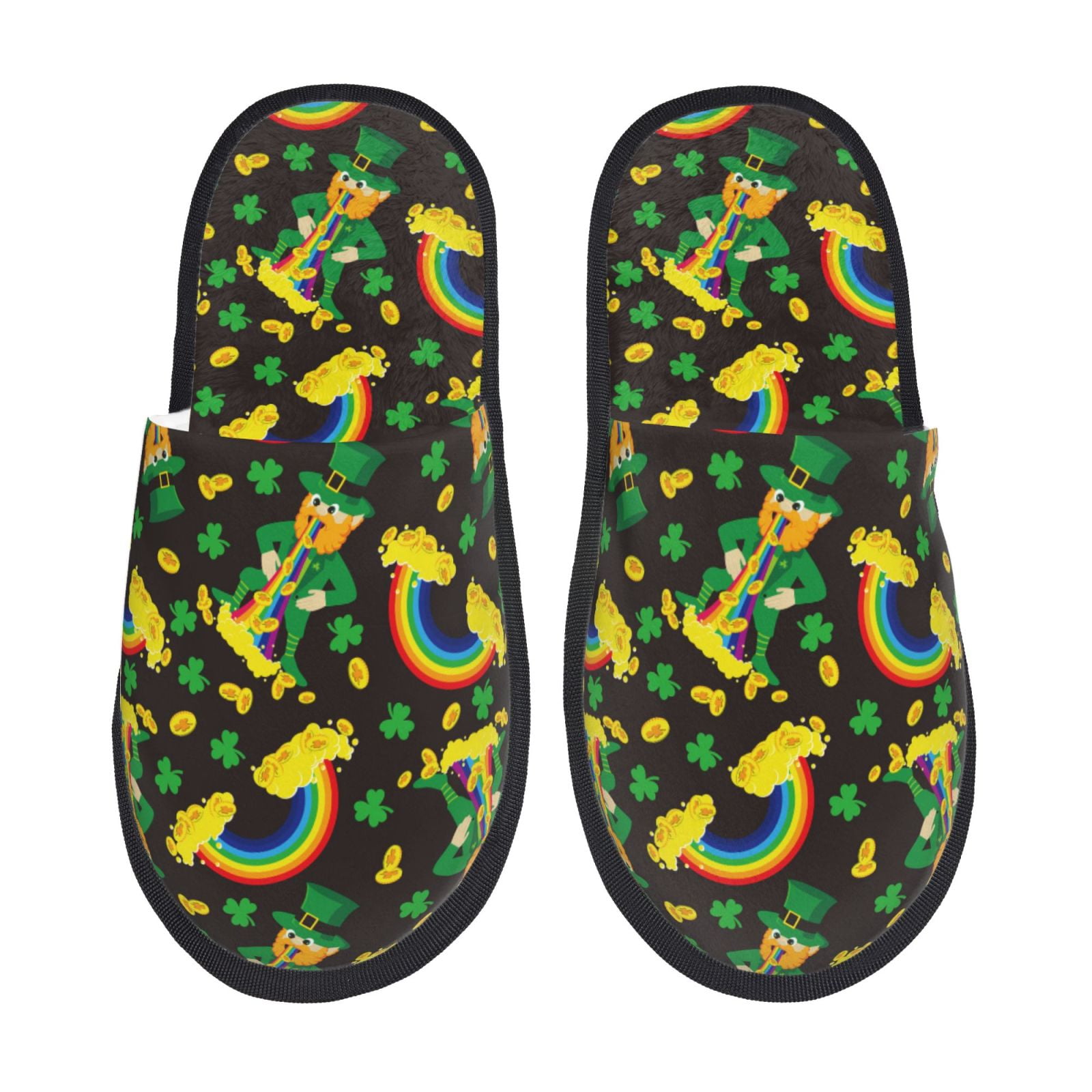 Yiaed Happy St. Patrick's Day Print Unisex House Slippers, Slip on Warm ...