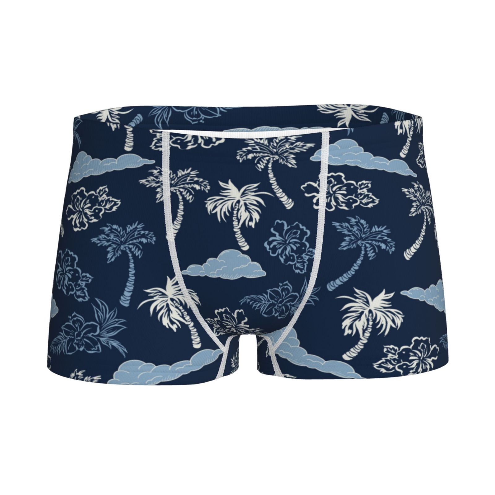 Yiaed Hawaii Palms Print Boys' Boxer Briefs Cotton Casual Stretch ...