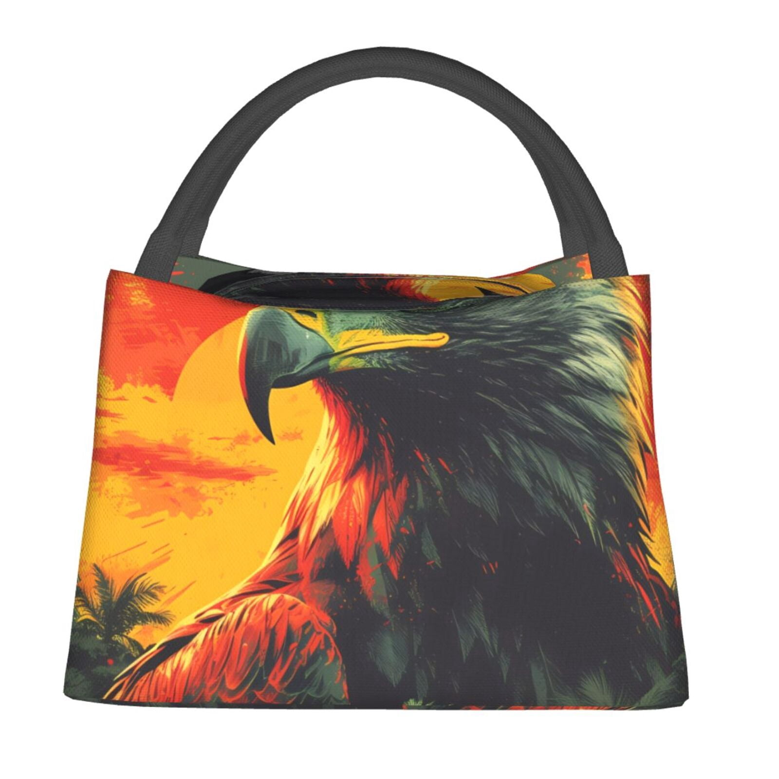Yiaed Hawaiian Style Bald Eagle Print Lunch box lunch bag Portable ...
