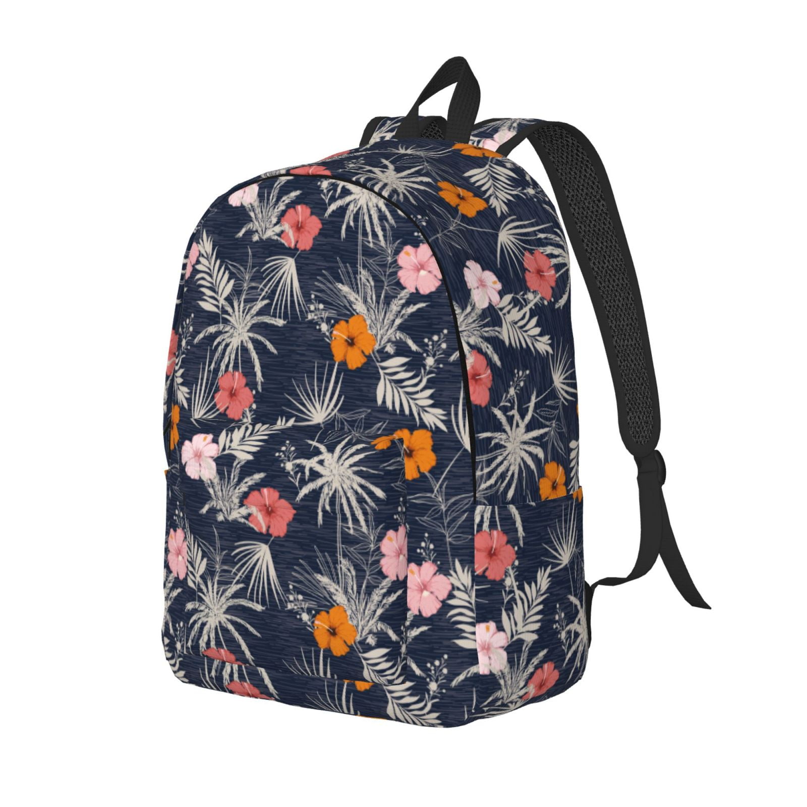 Yiaed Hawaiian Style Print Print Laptop Backpack Travel Canvas Backpack ...