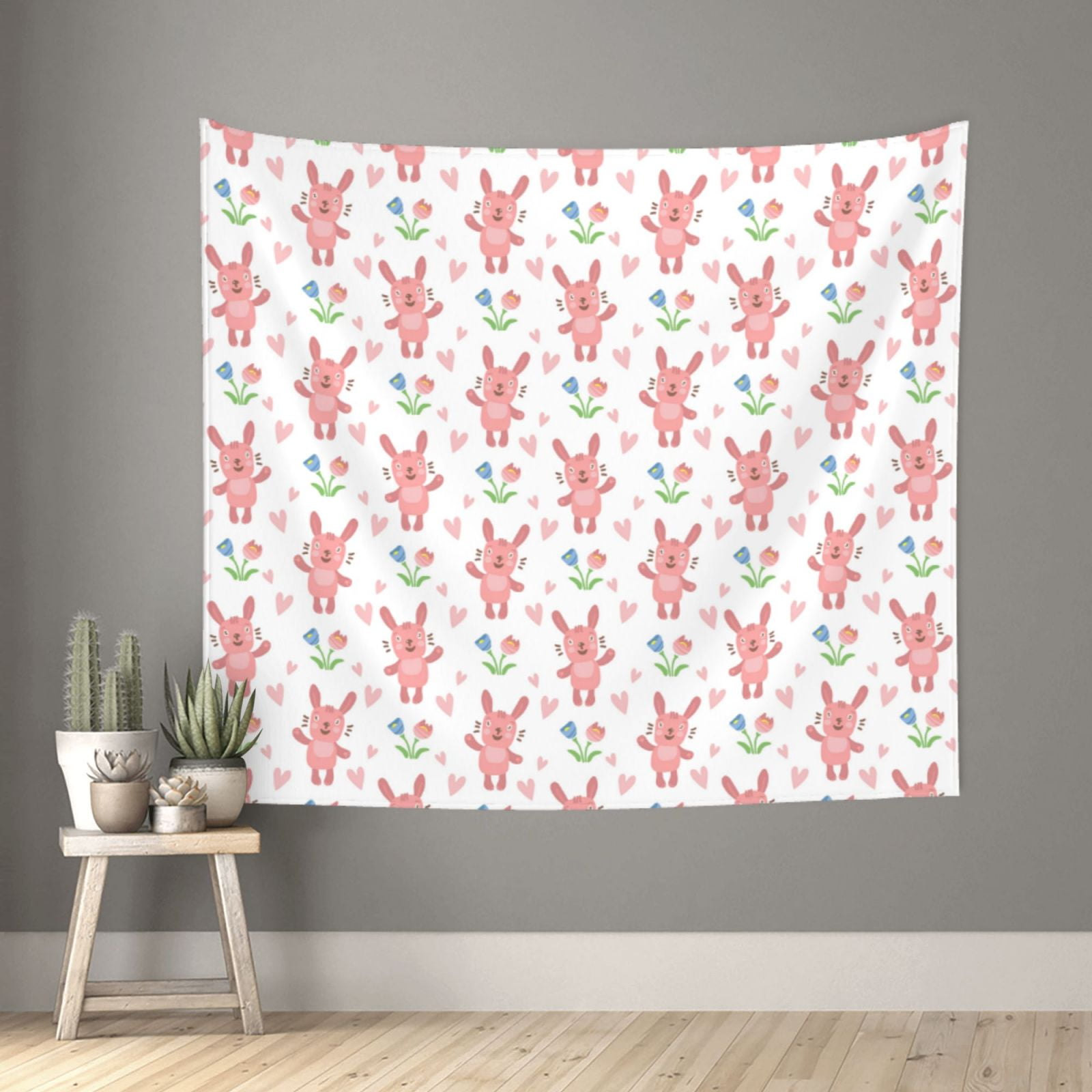 Yiaed Hello Rabbit Print Tapestry for Bedroom,Tapestry Wall Tapestries ...