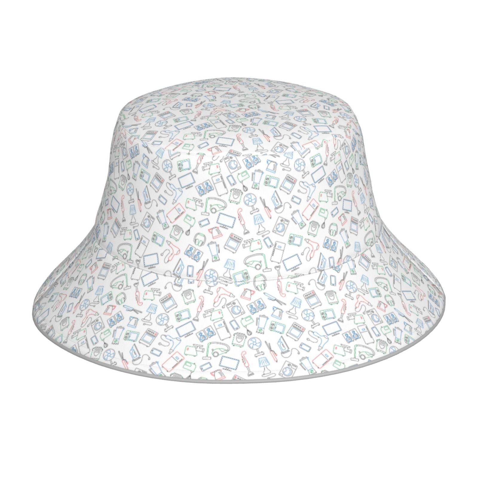 Yiaed Household Appliances Print Reflective Stripe Bucket Hat Unisex ...