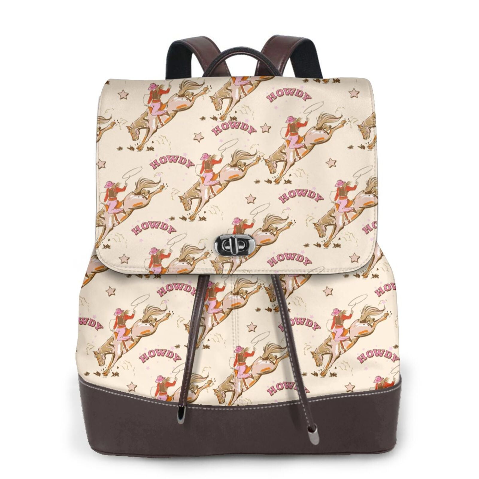 Yiaed Howdy Cowgirl Print Laptop Backpack for Women Slim Computer Bag ...