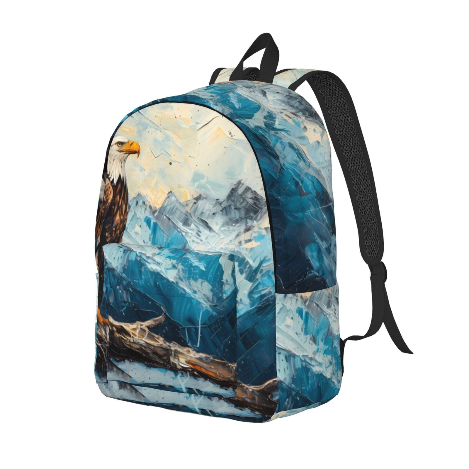 Yiaed Iceberg Bald Eagle Print Print Laptop Backpack Travel Canvas ...