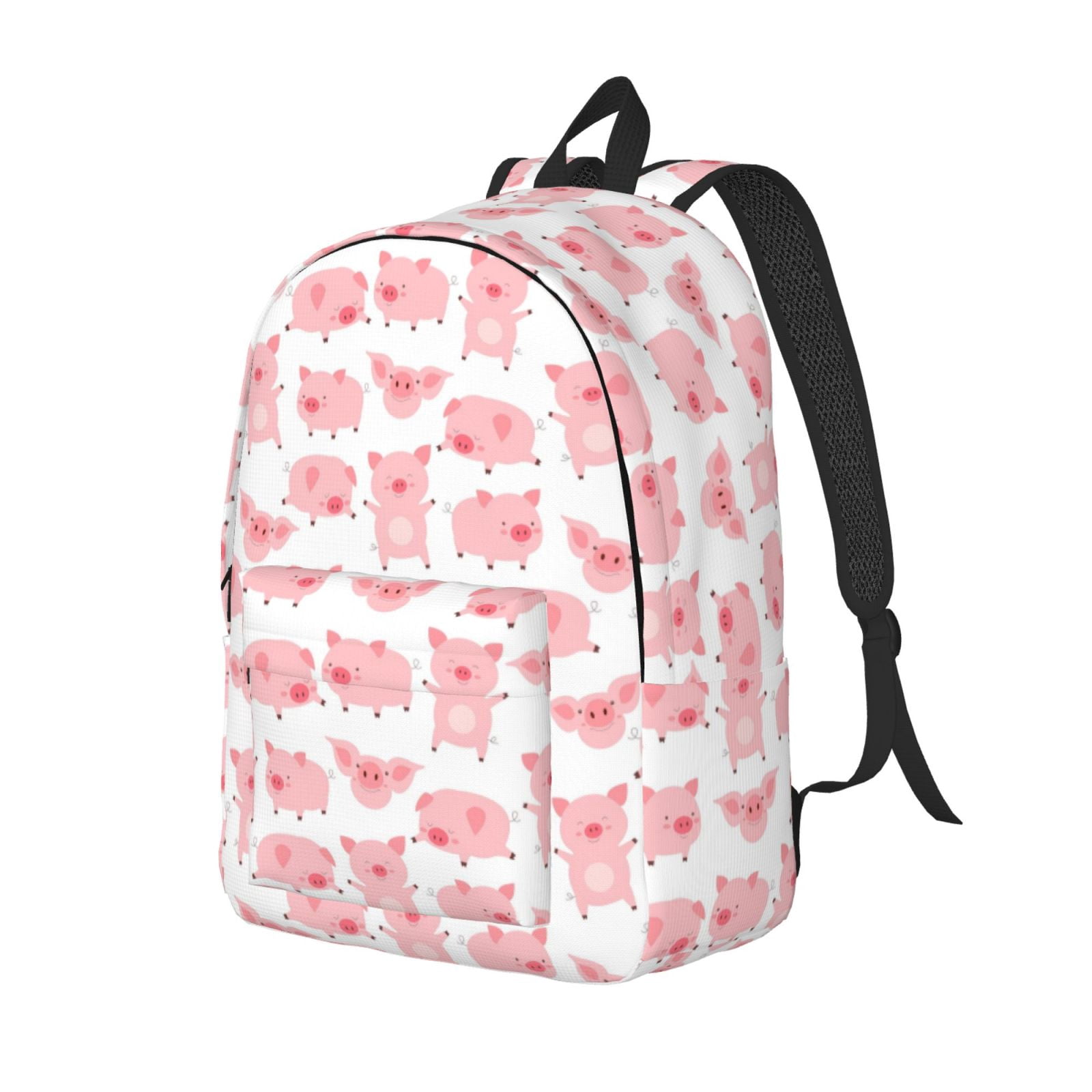 Yiaed Kawaii Pigs Print Print Laptop Backpack Travel Canvas Backpack ...