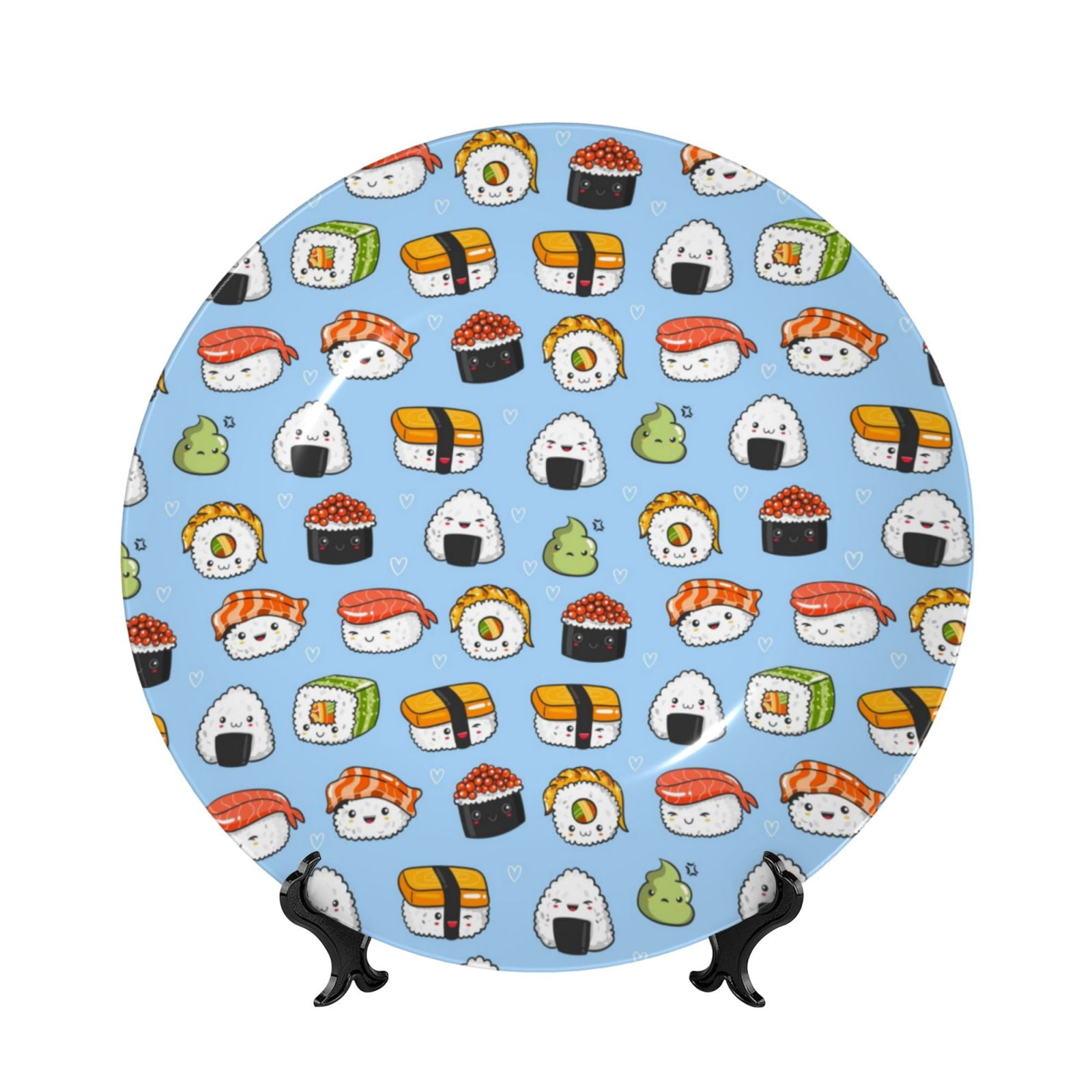 Yiaed Kawaii Sushi (2) Print Bone China Decorative Plate Ceramic Dinner ...