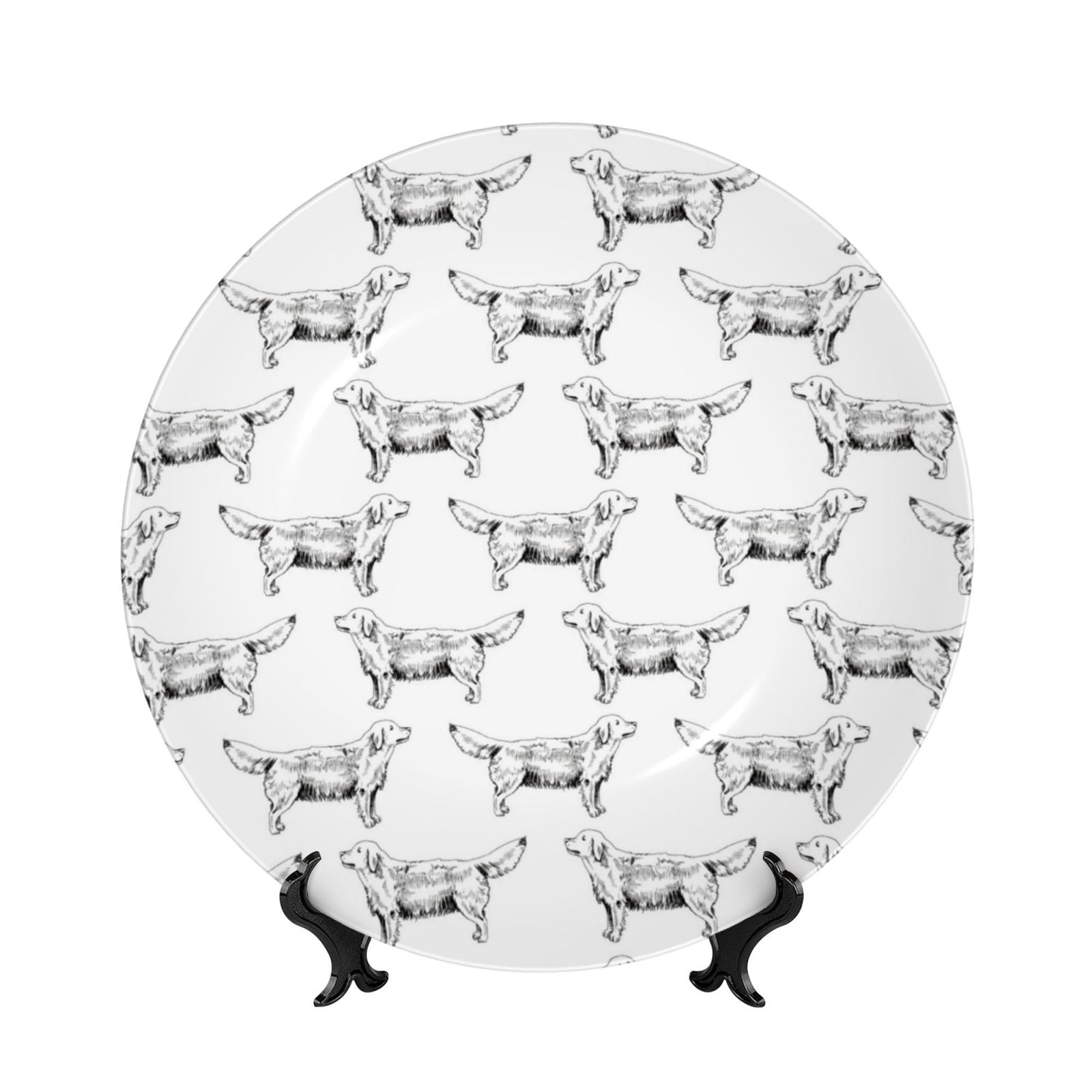 Yiaed Labrador Retriever Dog Print Bone China Decorative Plate Ceramic ...