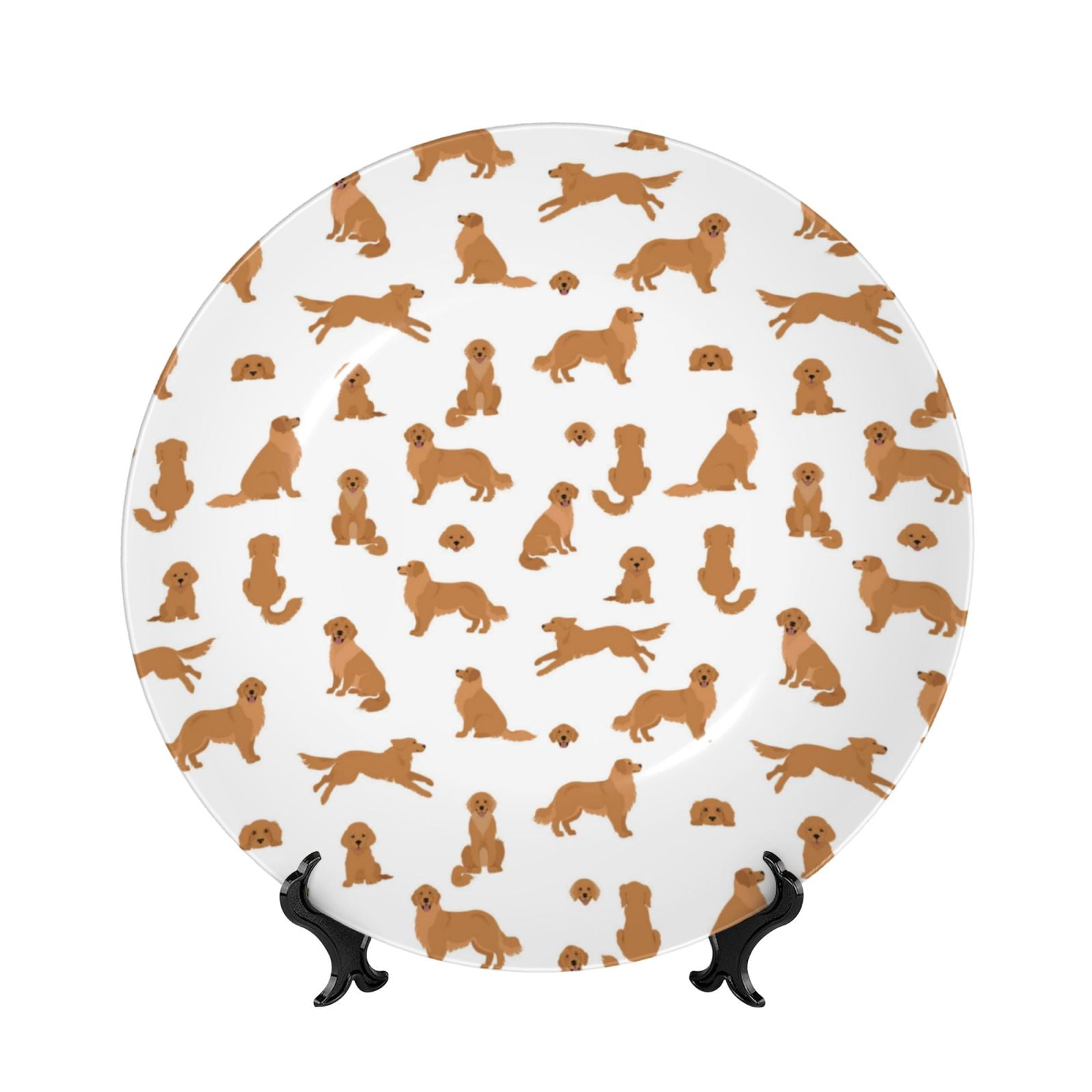 Yiaed Labrador Retriever Dog Print Bone China Decorative Plate Ceramic ...