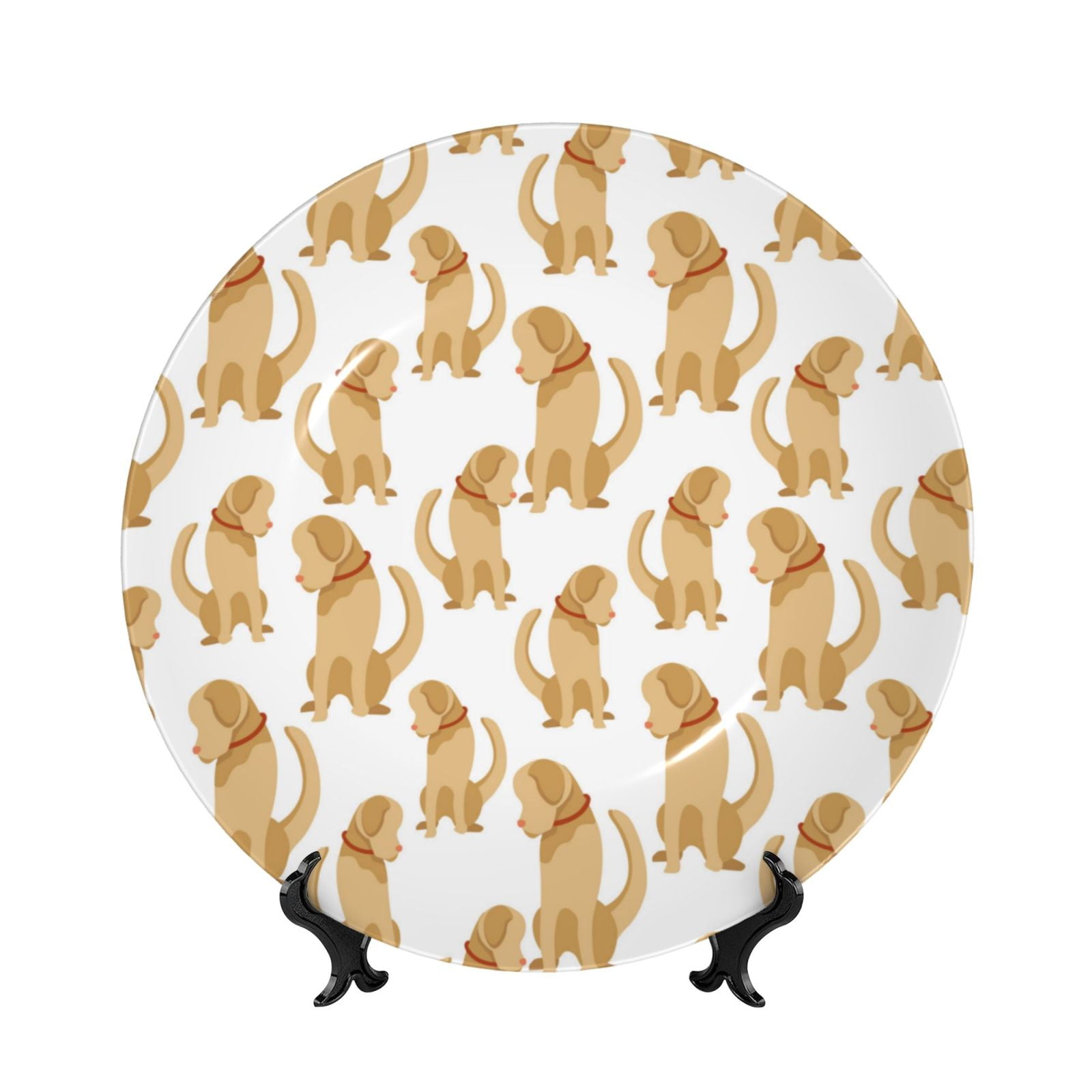 Yiaed Labrador Retriever Dog Print Bone China Decorative Plate Ceramic ...