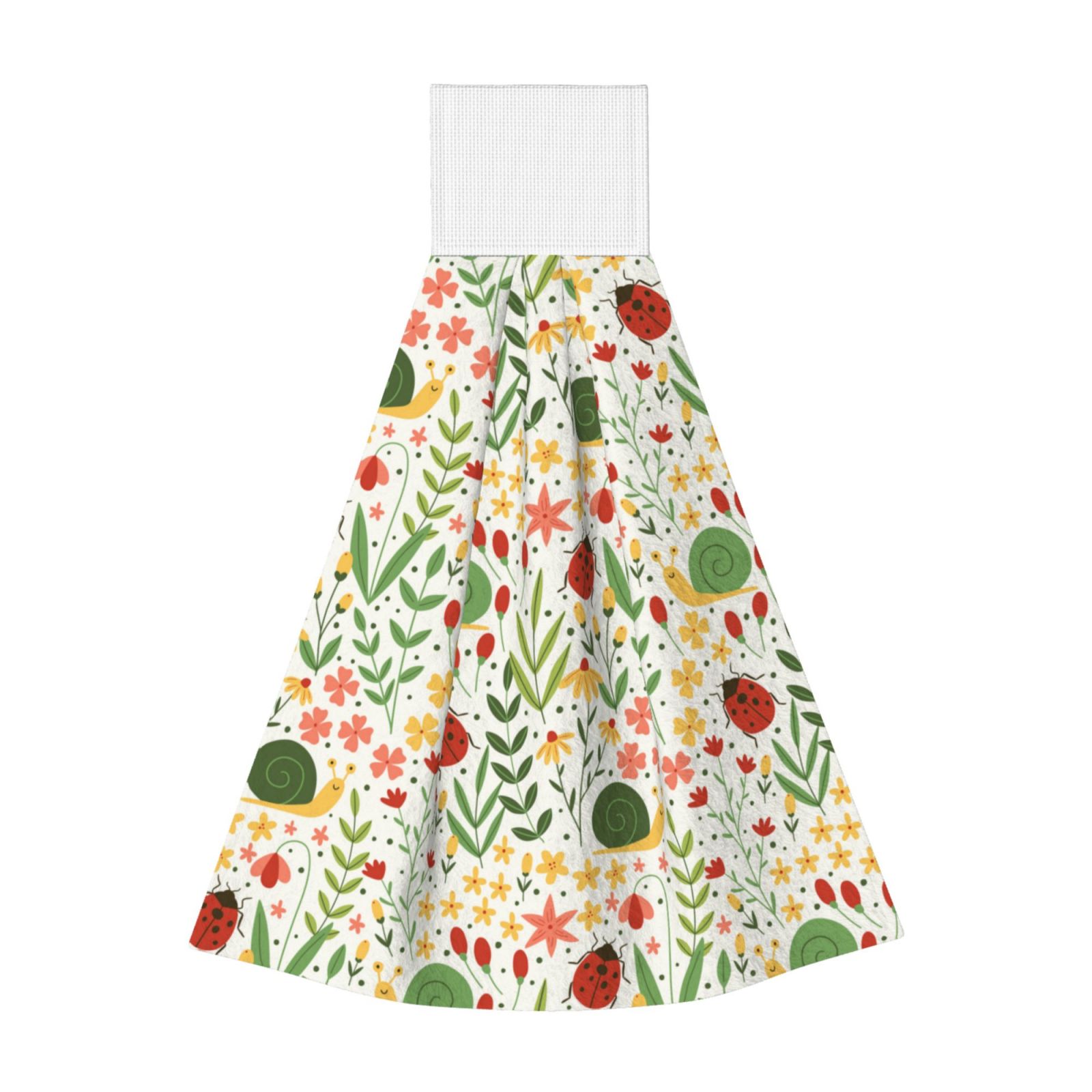 Yiaed Ladybug And Wild Flowers Print Coral Velvet Wipes Absorbent Wipes ...